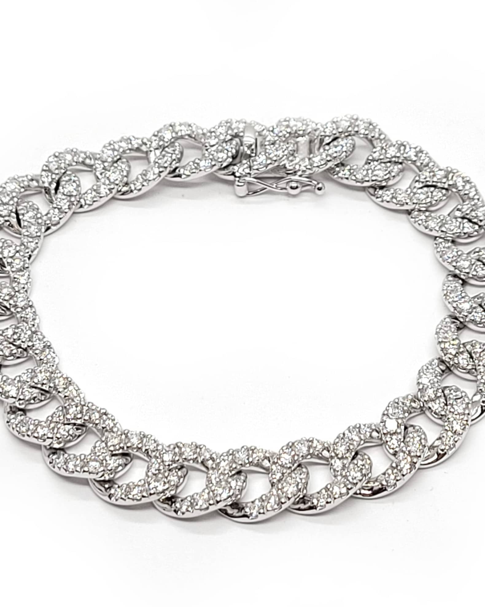 Andreoli 18K White Gold Diamond Chain Link Bracelet, 6.00tcw | Neiman ...