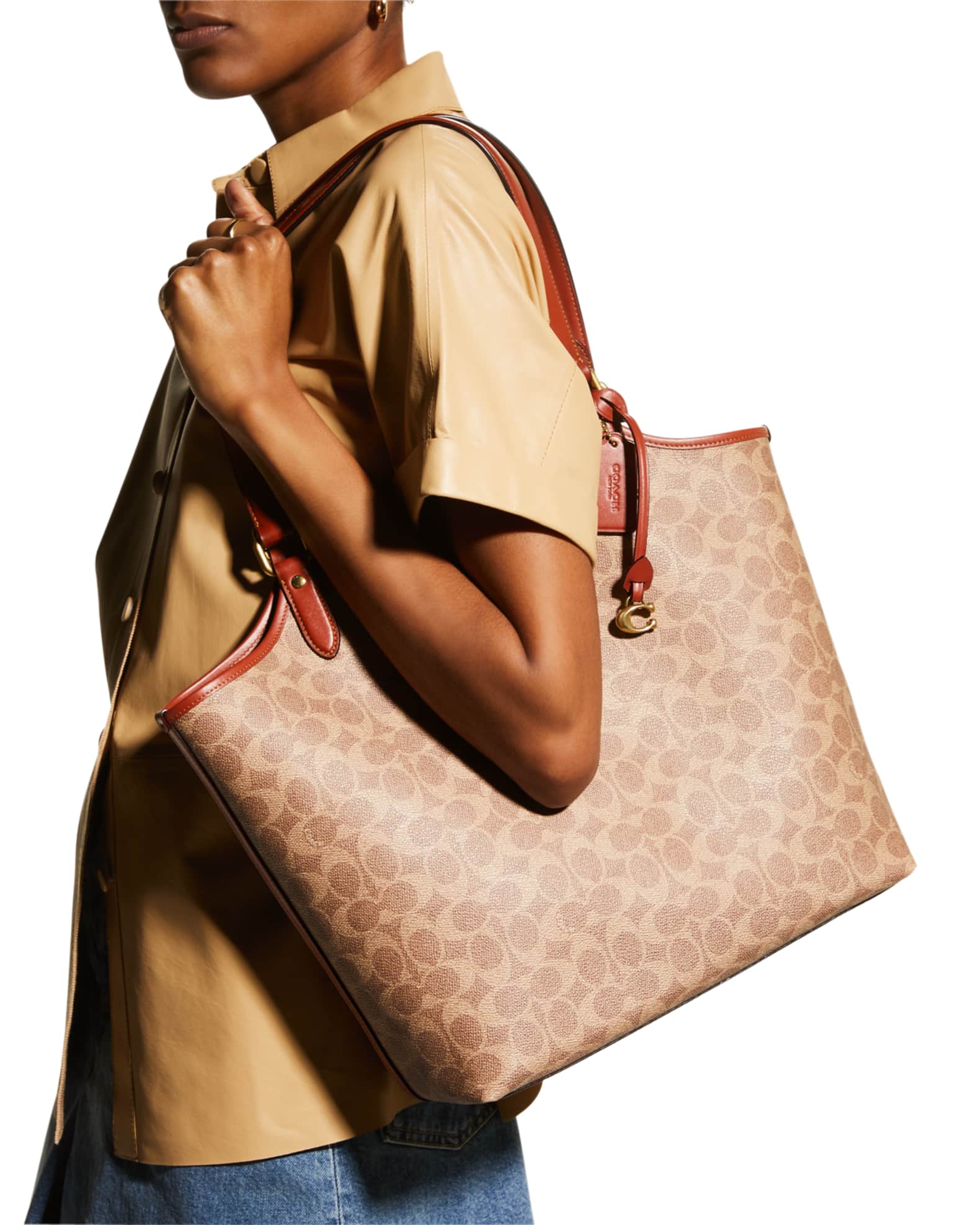 Coach Everyday Monogram Coated Canvas Tote Bag | Neiman Marcus