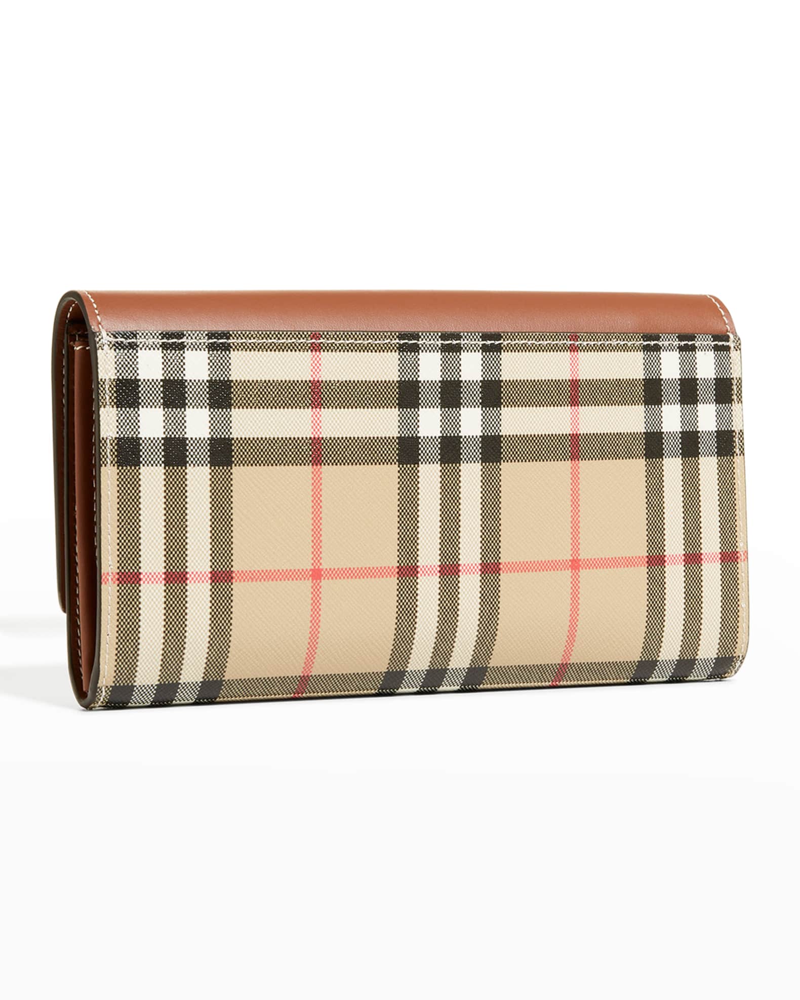 Burberry Hannah Check Leather Crossbody Wallet | Neiman Marcus