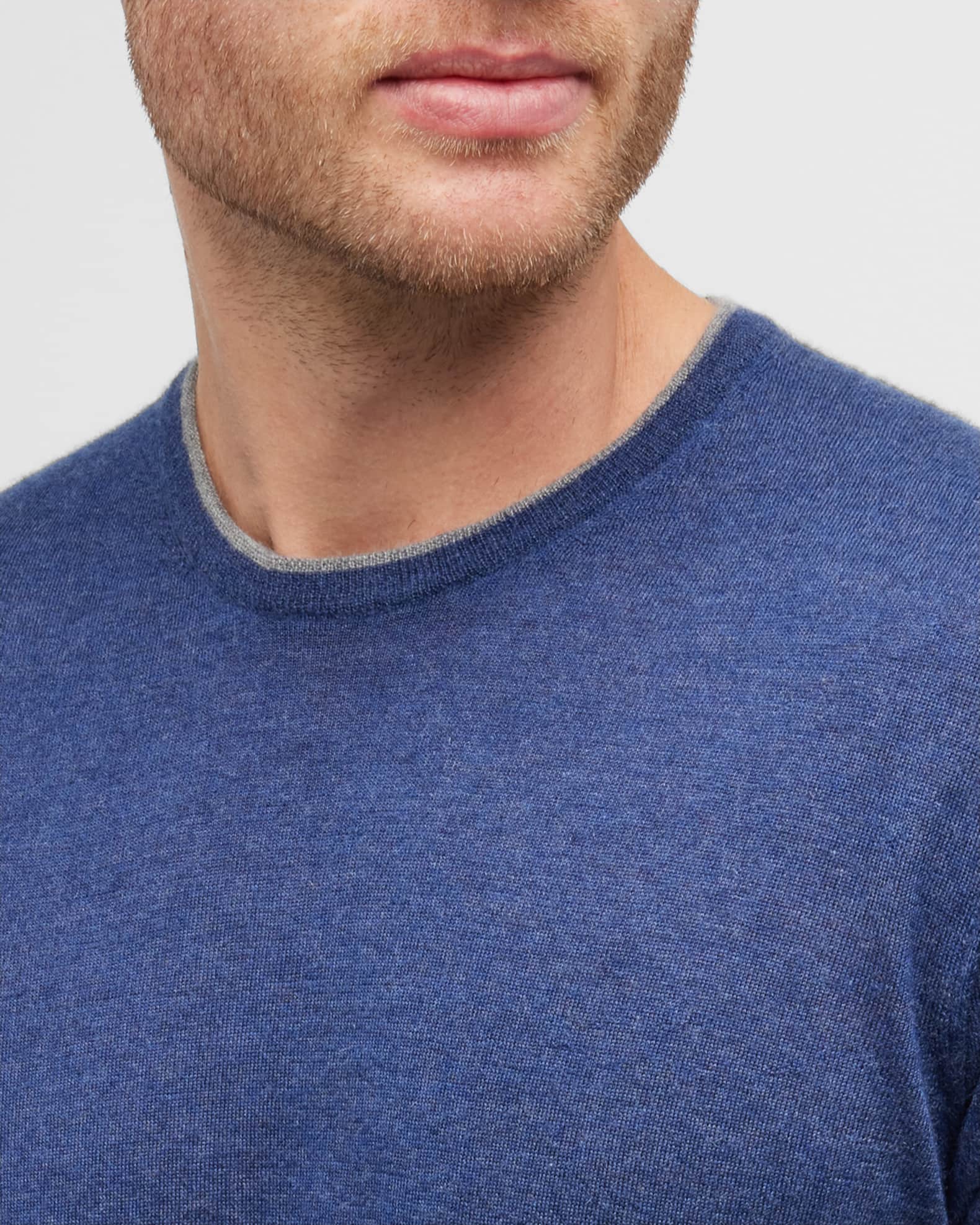 Nomad 1942 Men's Cashmere T-Shirt w/ Tipping | Neiman Marcus