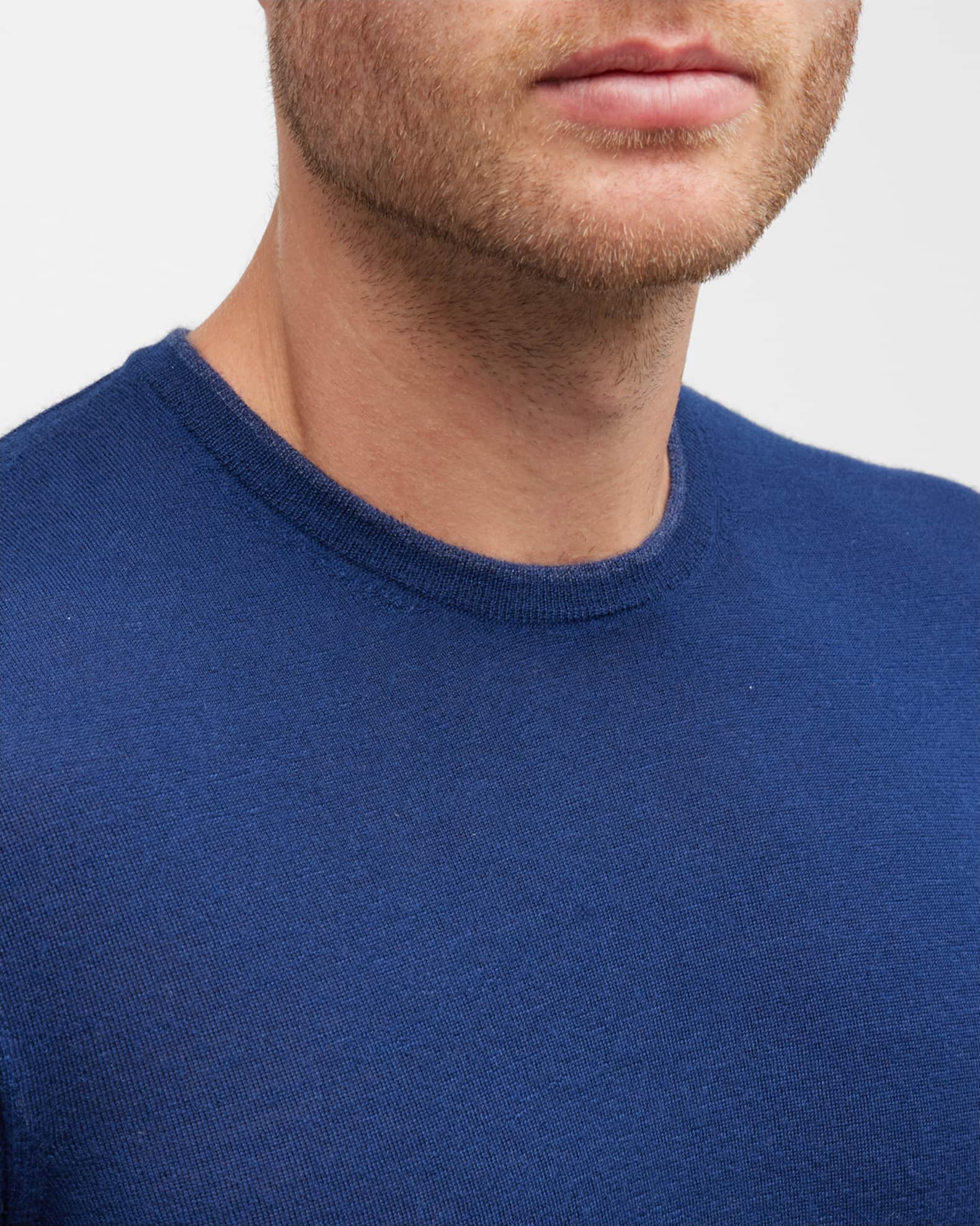Nomad 1942 Men's Cashmere T-Shirt w/ Tipping | Neiman Marcus