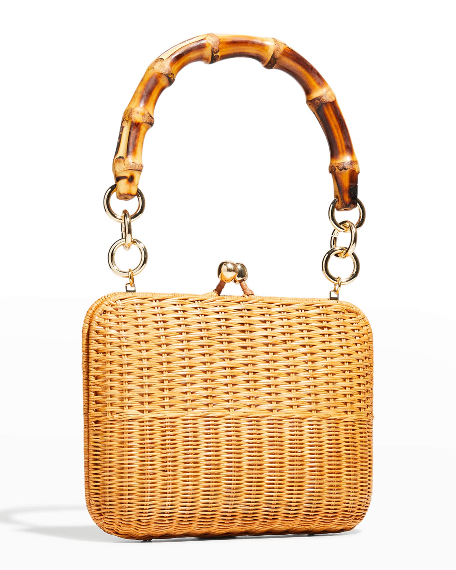 Serpui Giulia Star Wicker Top-Handle Bag | Neiman Marcus