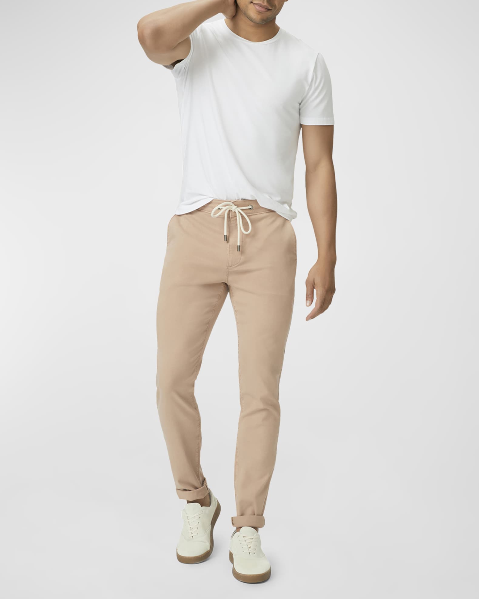 PAIGE Men's Fraser Stretch Twill Cuffed Pants | Neiman Marcus