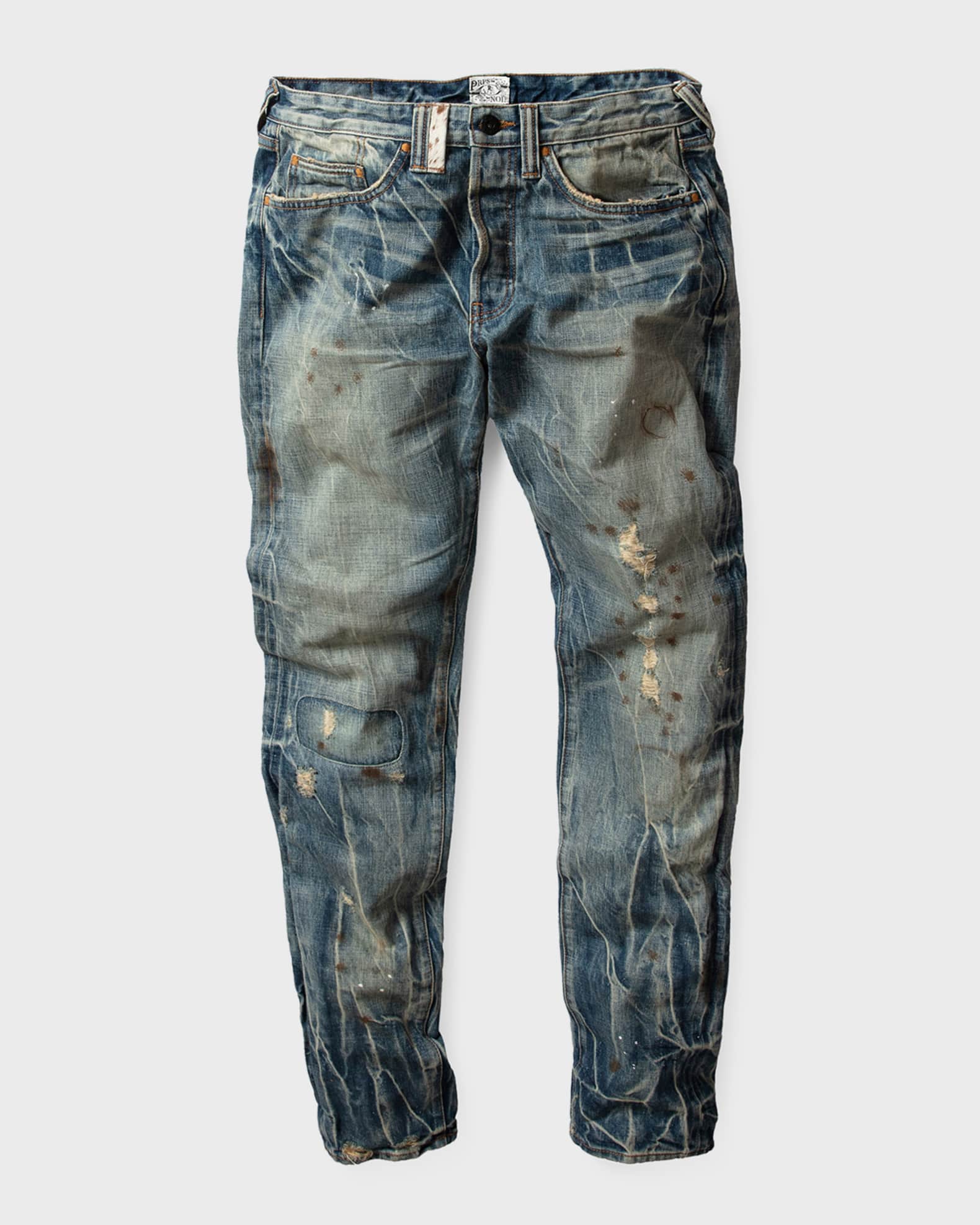 PRPS Men's Le Sabre Aged Selvedge Jeans - Noir Collection | Neiman Marcus