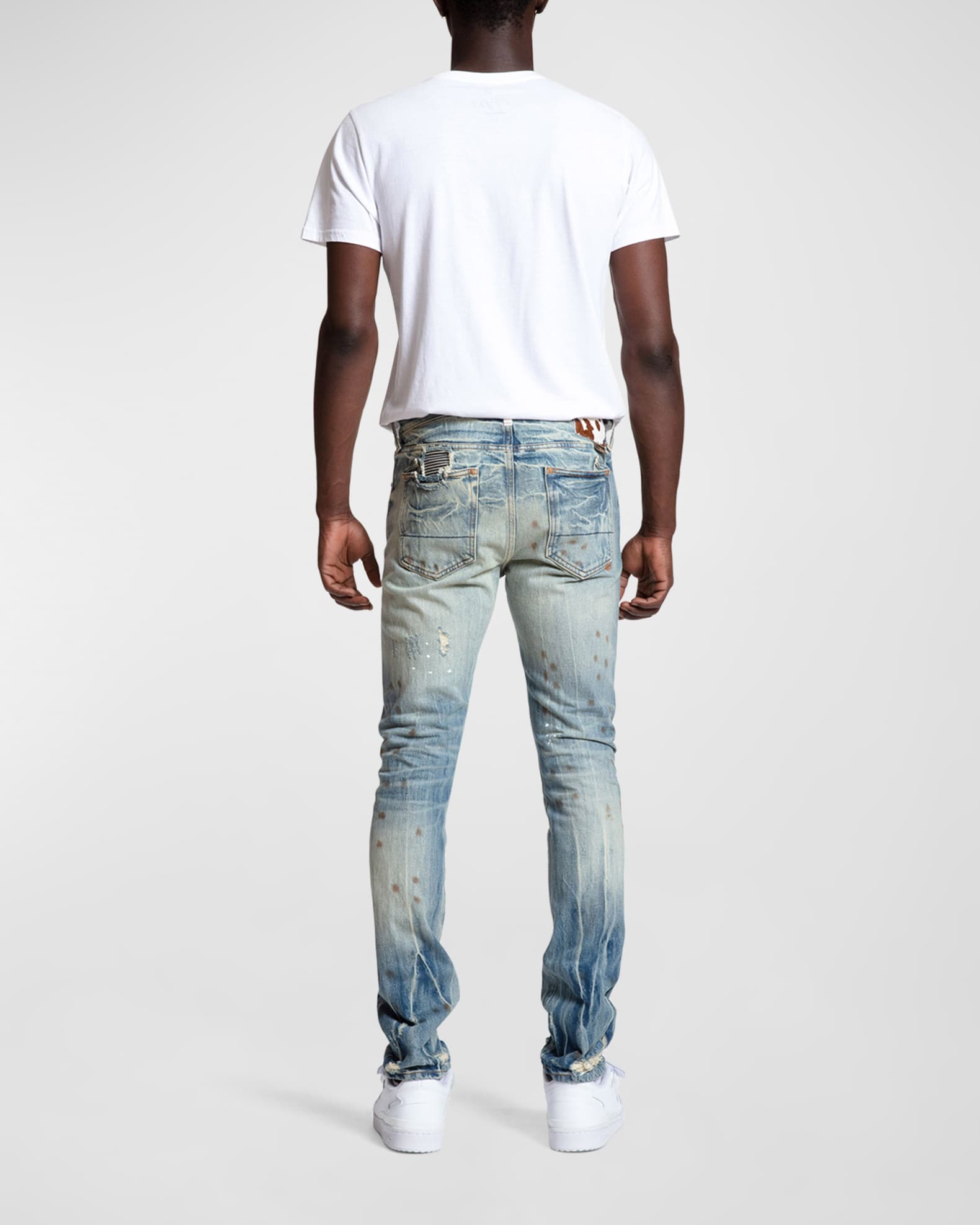 PRPS Men's Le Sabre Aged Selvedge Jeans - Noir Collection | Neiman Marcus