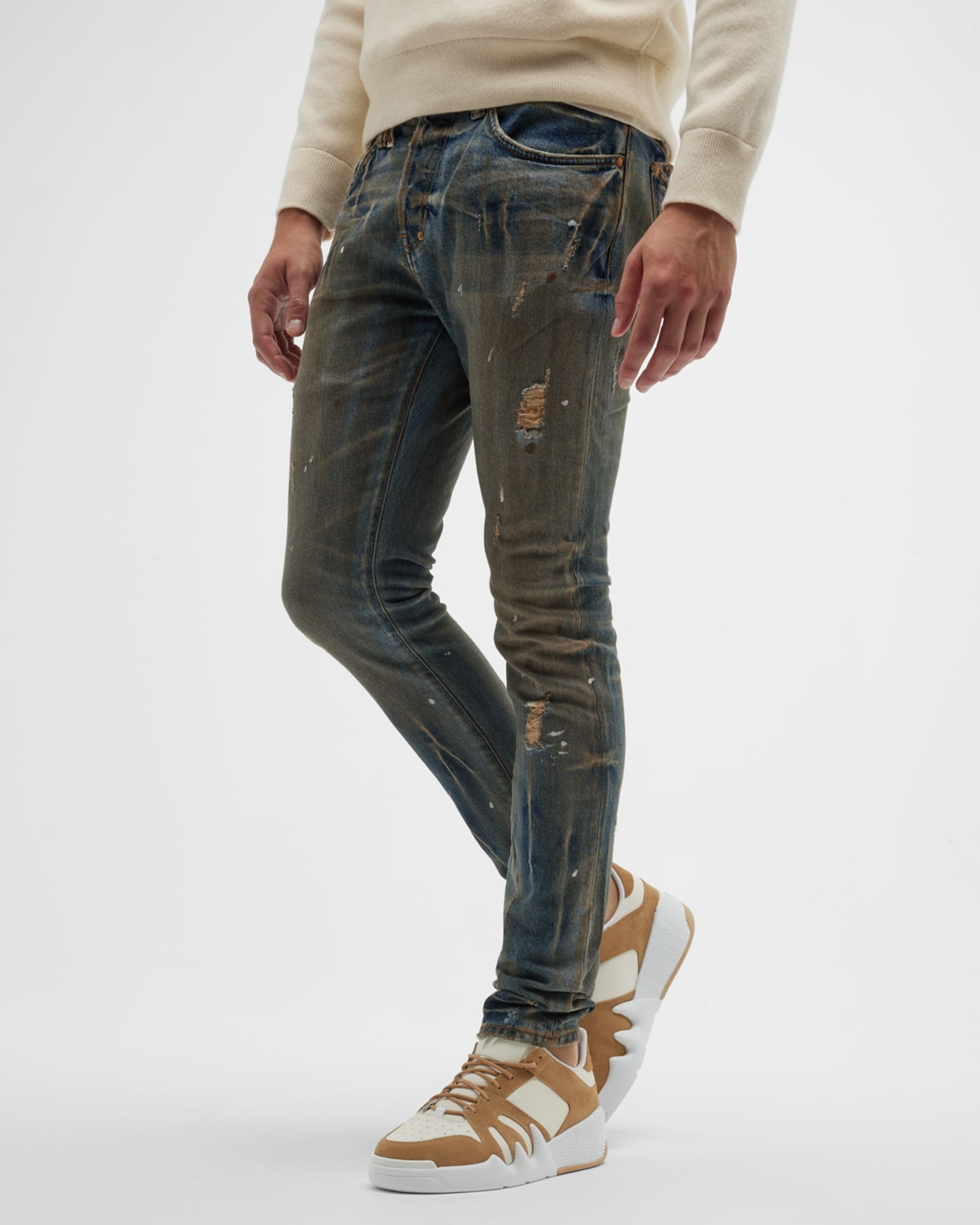 PRPS Men's Cayenne Paint-Splatter Jeans - Noir Collection | Neiman Marcus