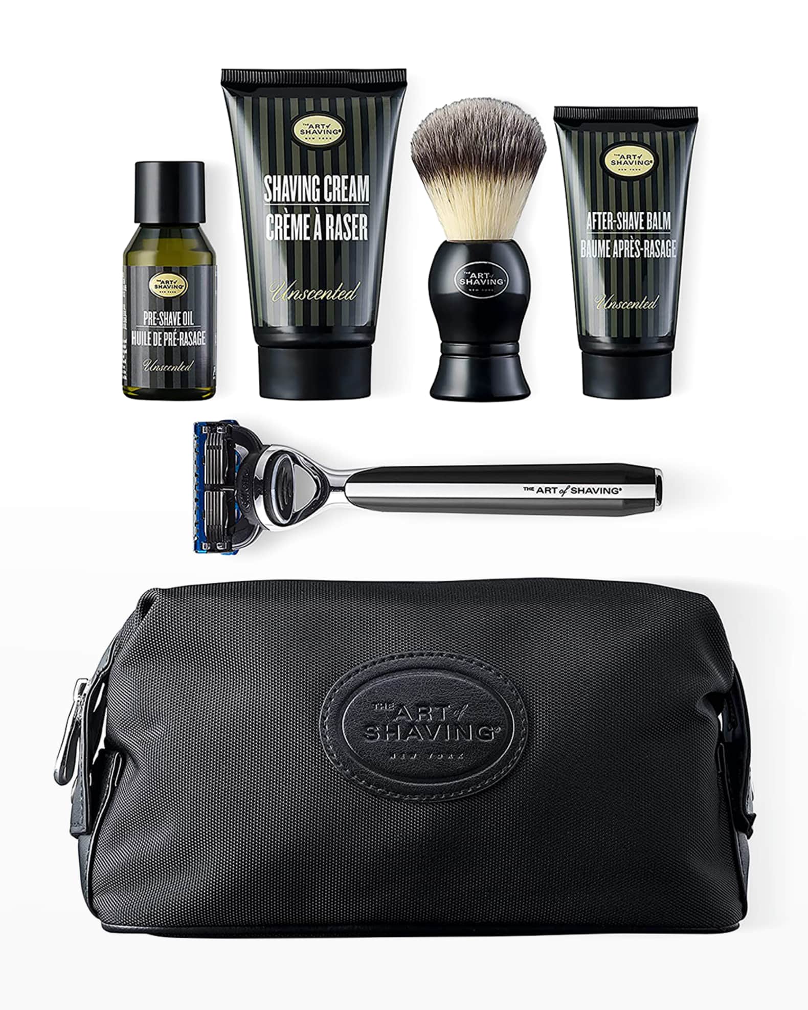 The Art of Shaving Unscented Travel Shaving Kit with Shaving Bag ...