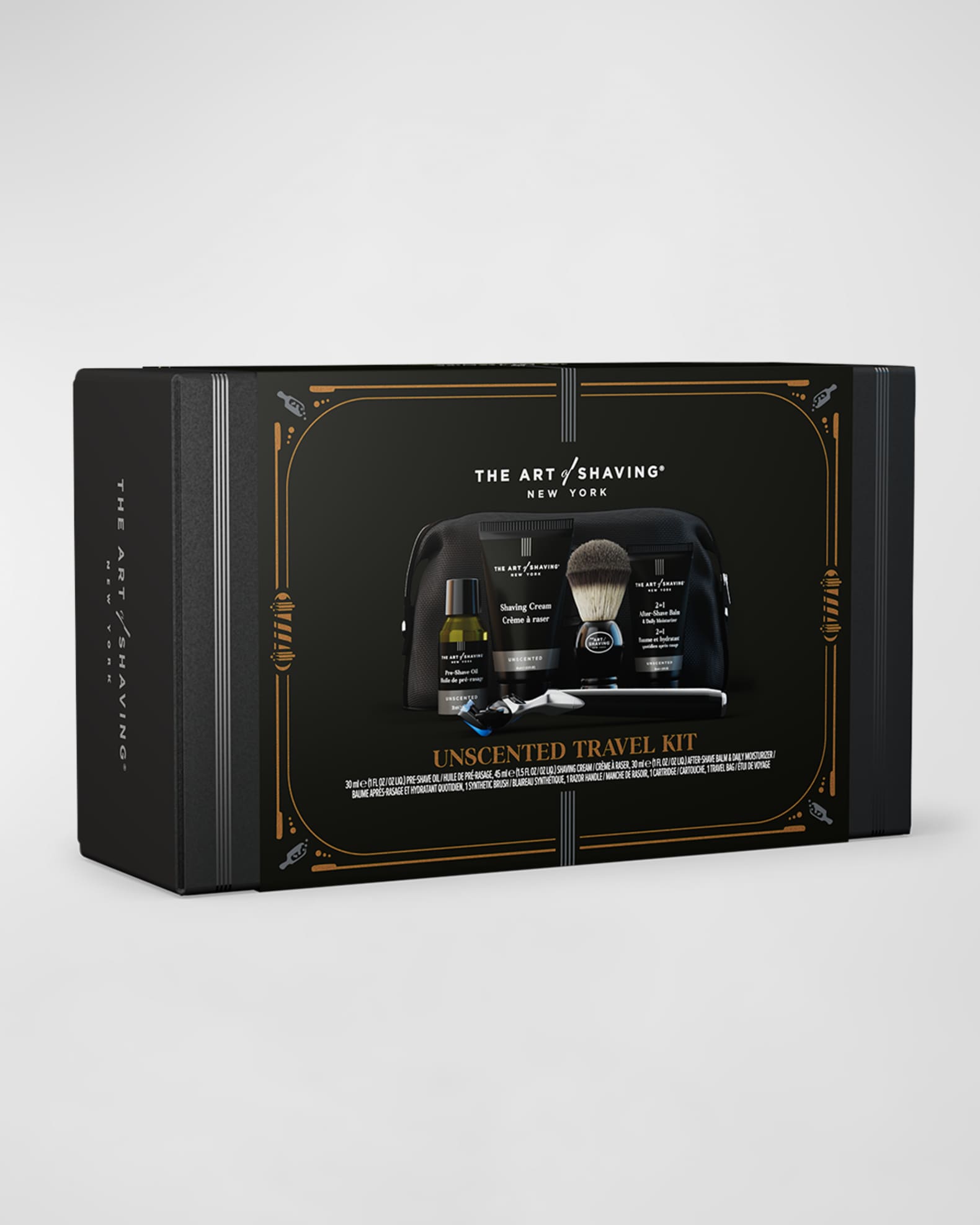 The Art of Shaving Unscented Travel Shaving Kit with Shaving Bag ...