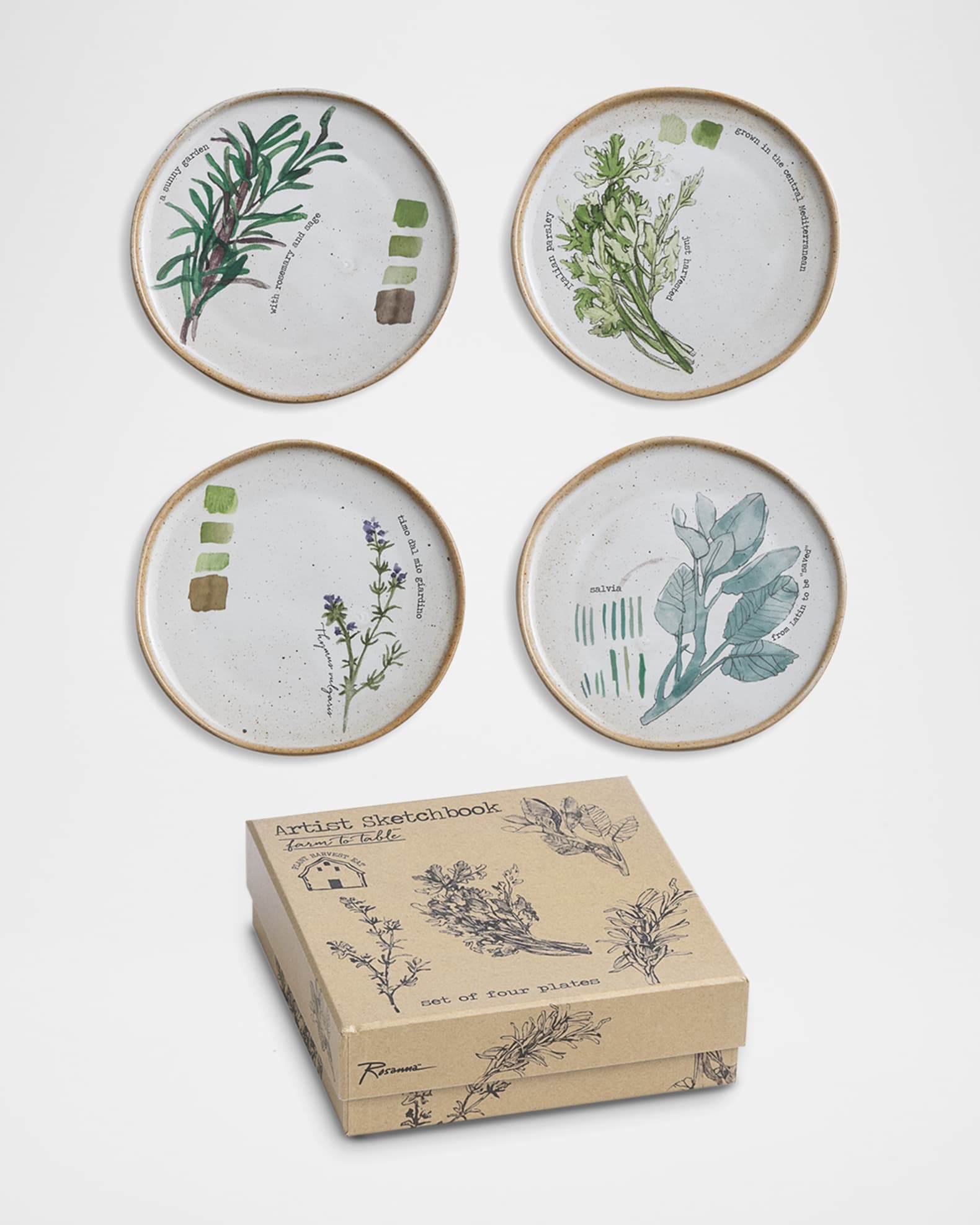Rosanna Farm To Table Herb Plates, Set of 4 | Neiman Marcus