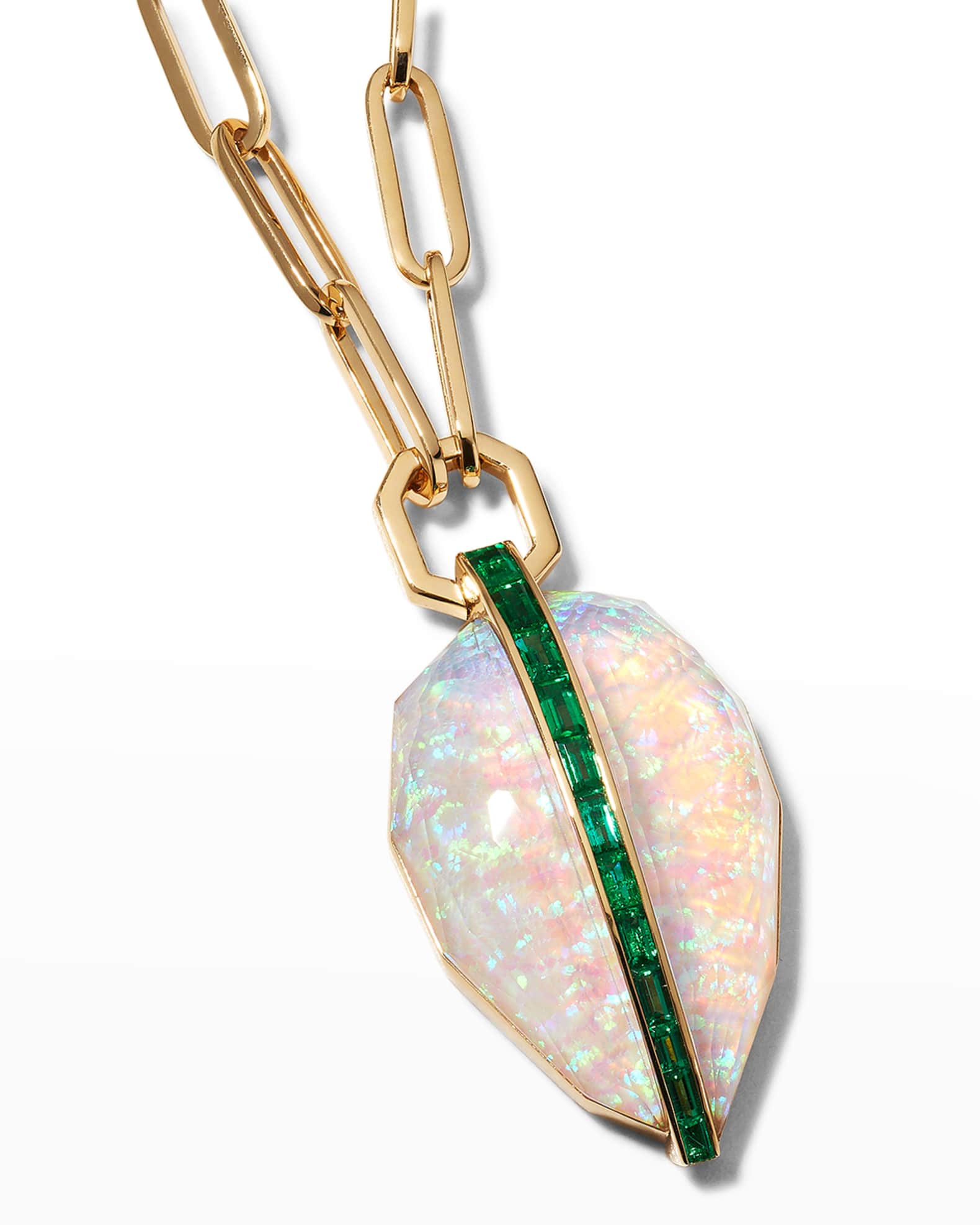 Stephen Webster Large Diced Pear Pendant Necklace with White Opalescent ...