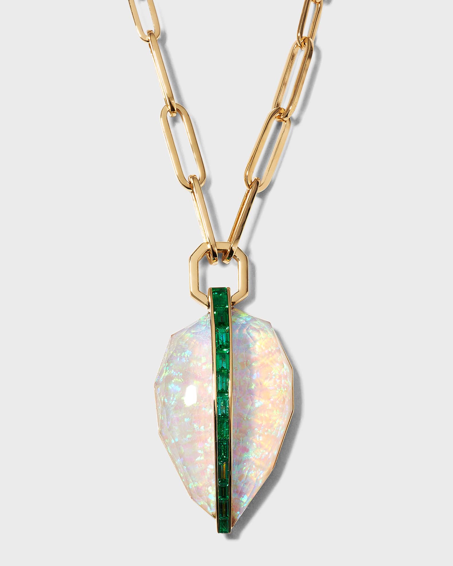 Stephen Webster Large Diced Pear Pendant Necklace with White Opalescent ...