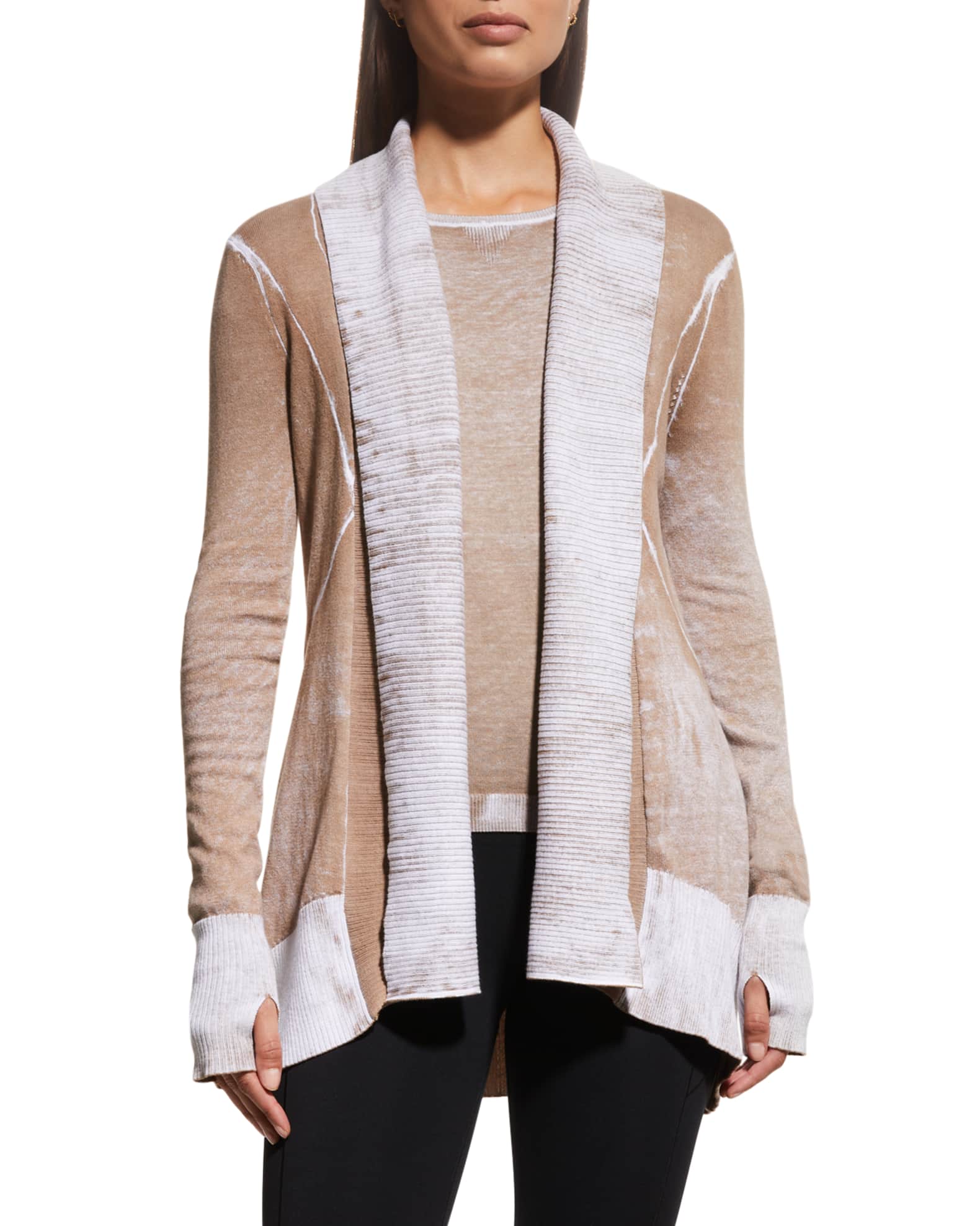 Blanc Noir Huntress Draped-Front Cardigan | Neiman Marcus