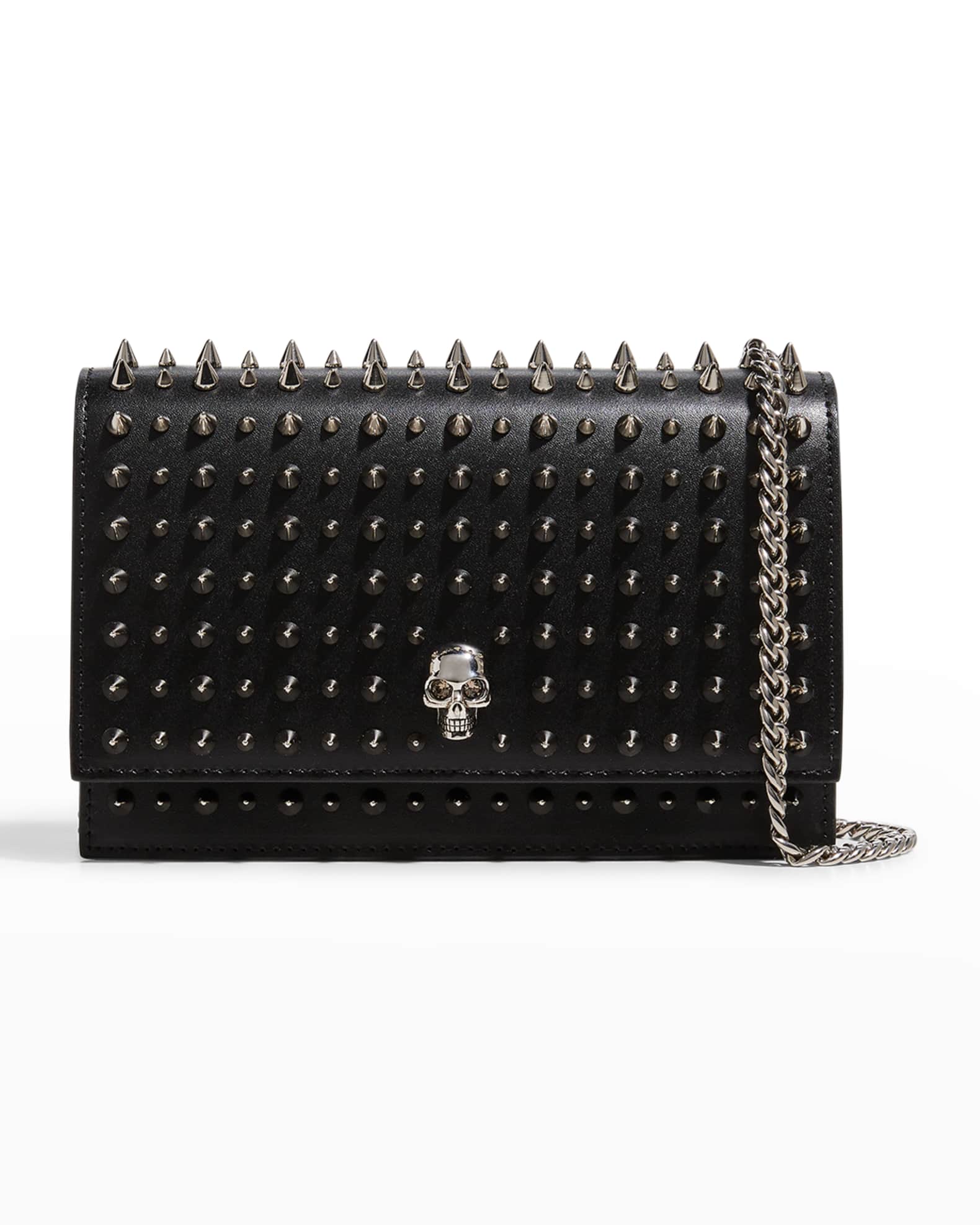 Alexander McQueen Skull Mini Spike Stud Crossbody Bag | Neiman Marcus