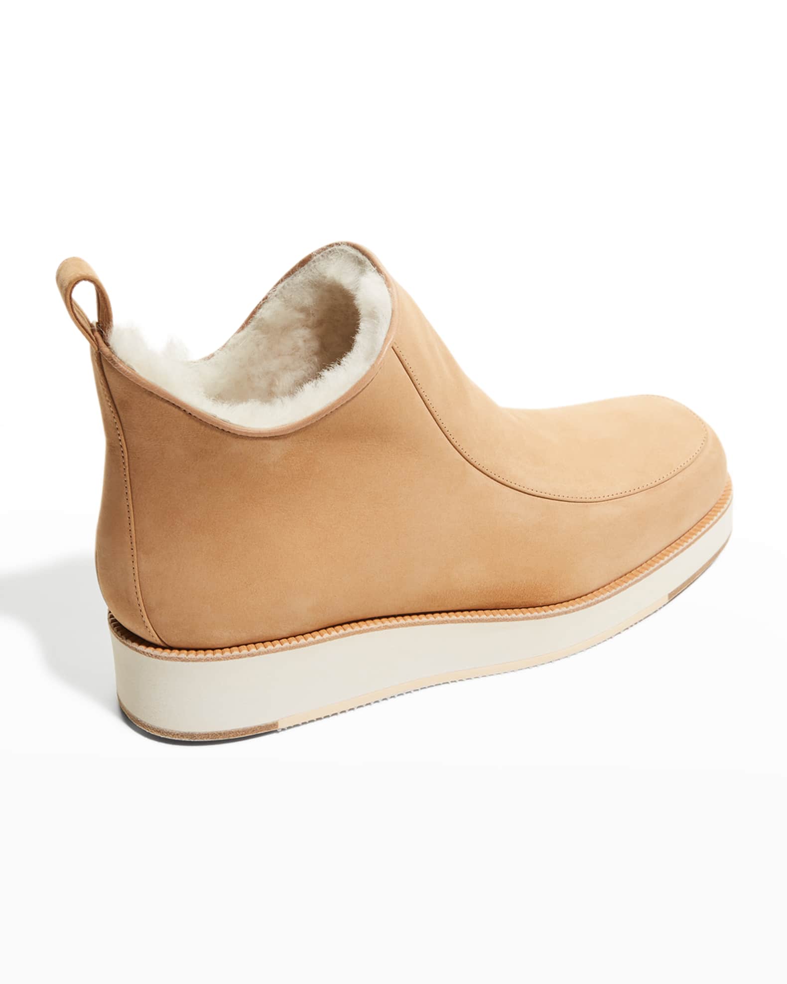 Gabriela Hearst Harry Suede Shearling Boots | Neiman Marcus