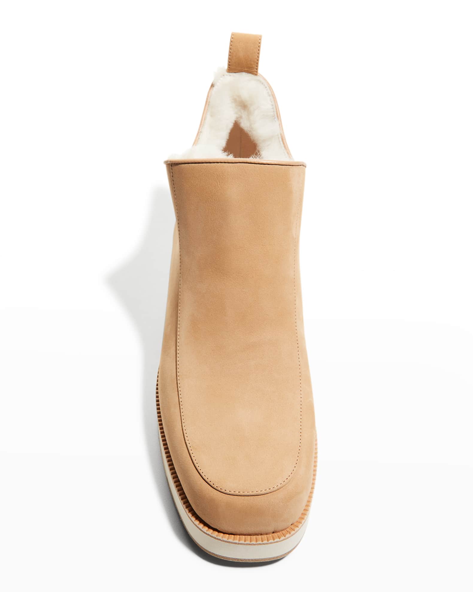 Gabriela Hearst Harry Suede Shearling Boots | Neiman Marcus