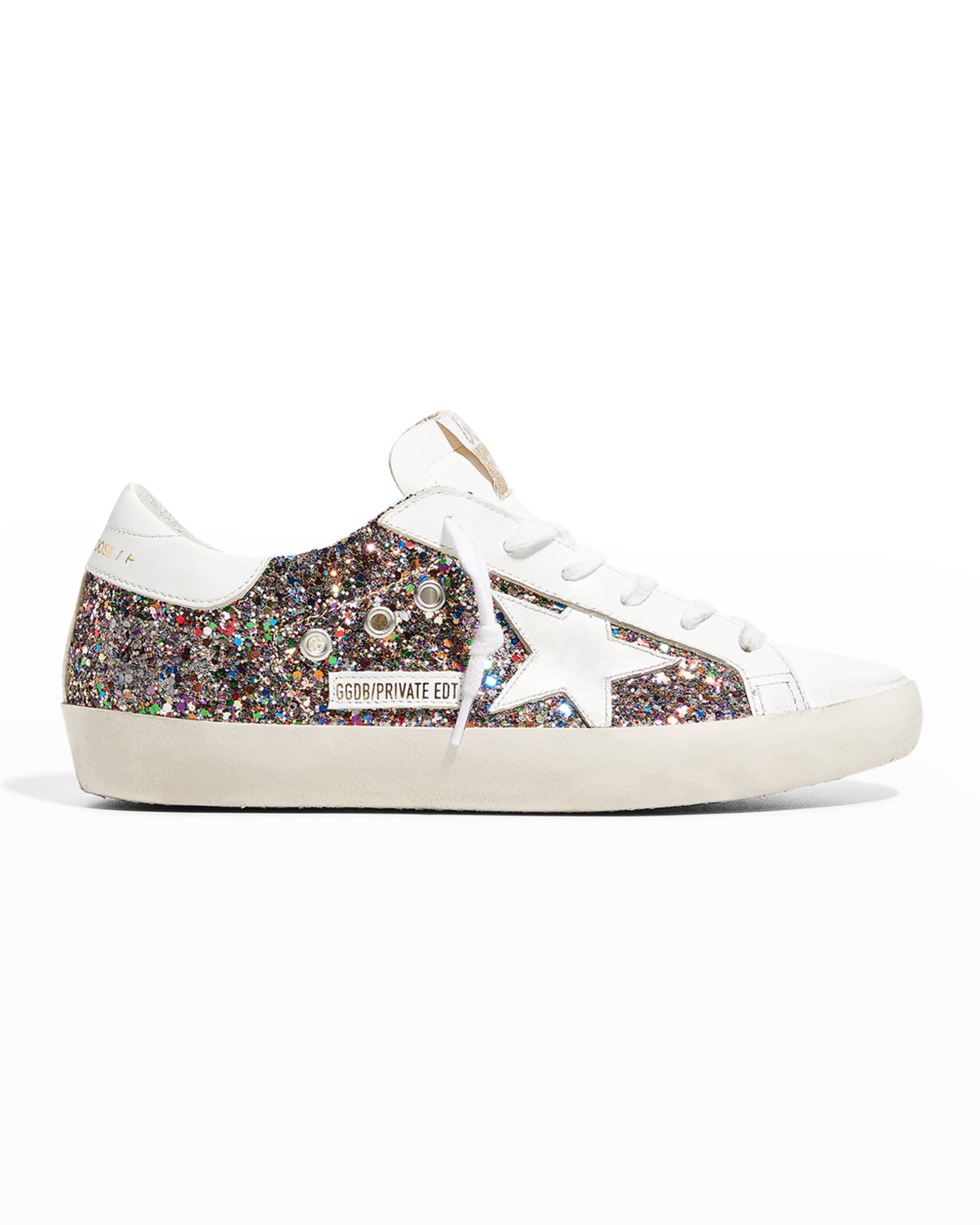 Golden Goose Superstar Multicolored Glitter Low-Top Sneakers | Neiman ...