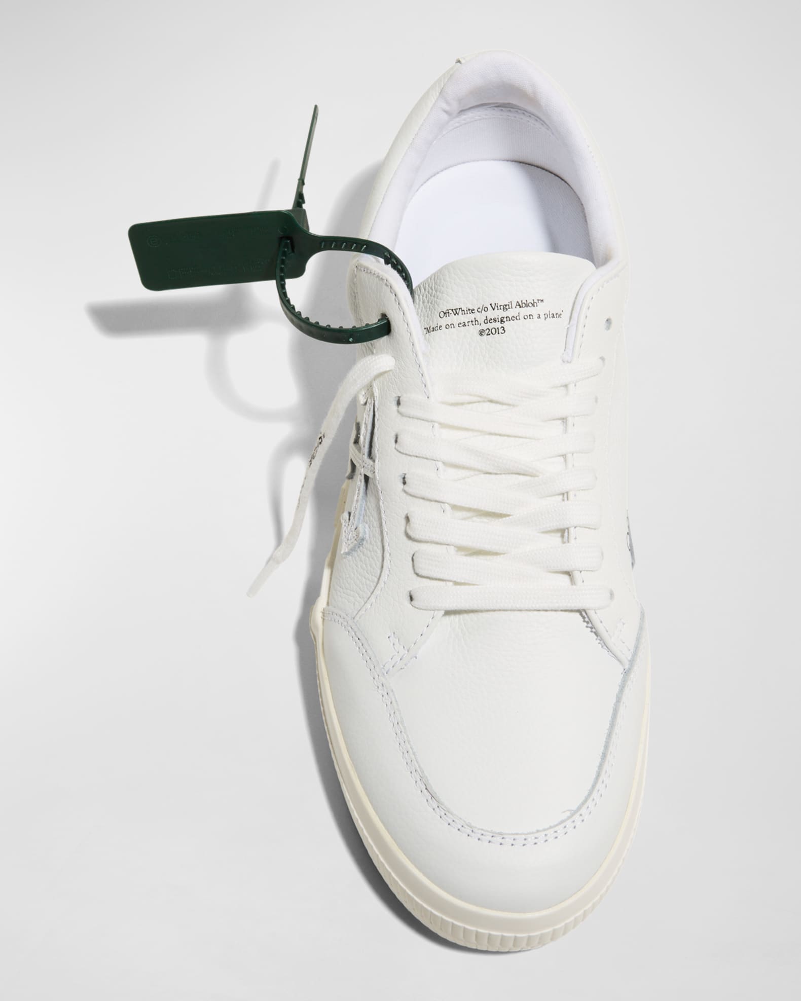 Off-White Men's Vulcanized Tonal Low-Top Leather Sneakers | Neiman Marcus
