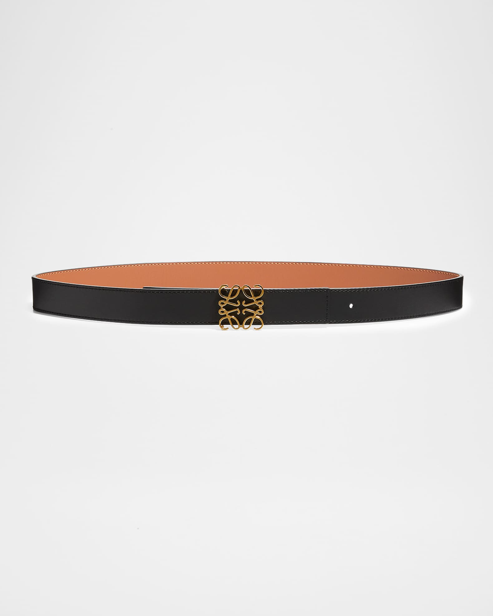 Loewe Reversible Anagram Leather Belt | Neiman Marcus