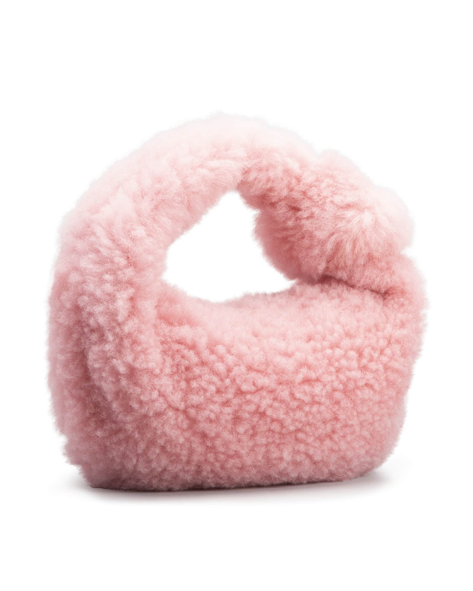 Bottega Veneta Jodie Mini Shearling Hobo Bag | Neiman Marcus