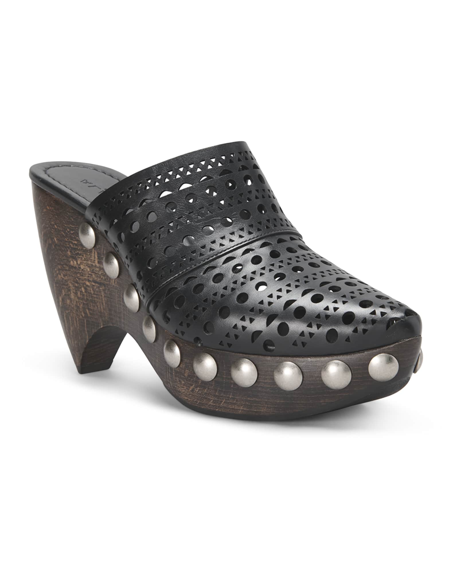 ALAIA Le Sabot Perforated Leather Mule Clogs | Neiman Marcus