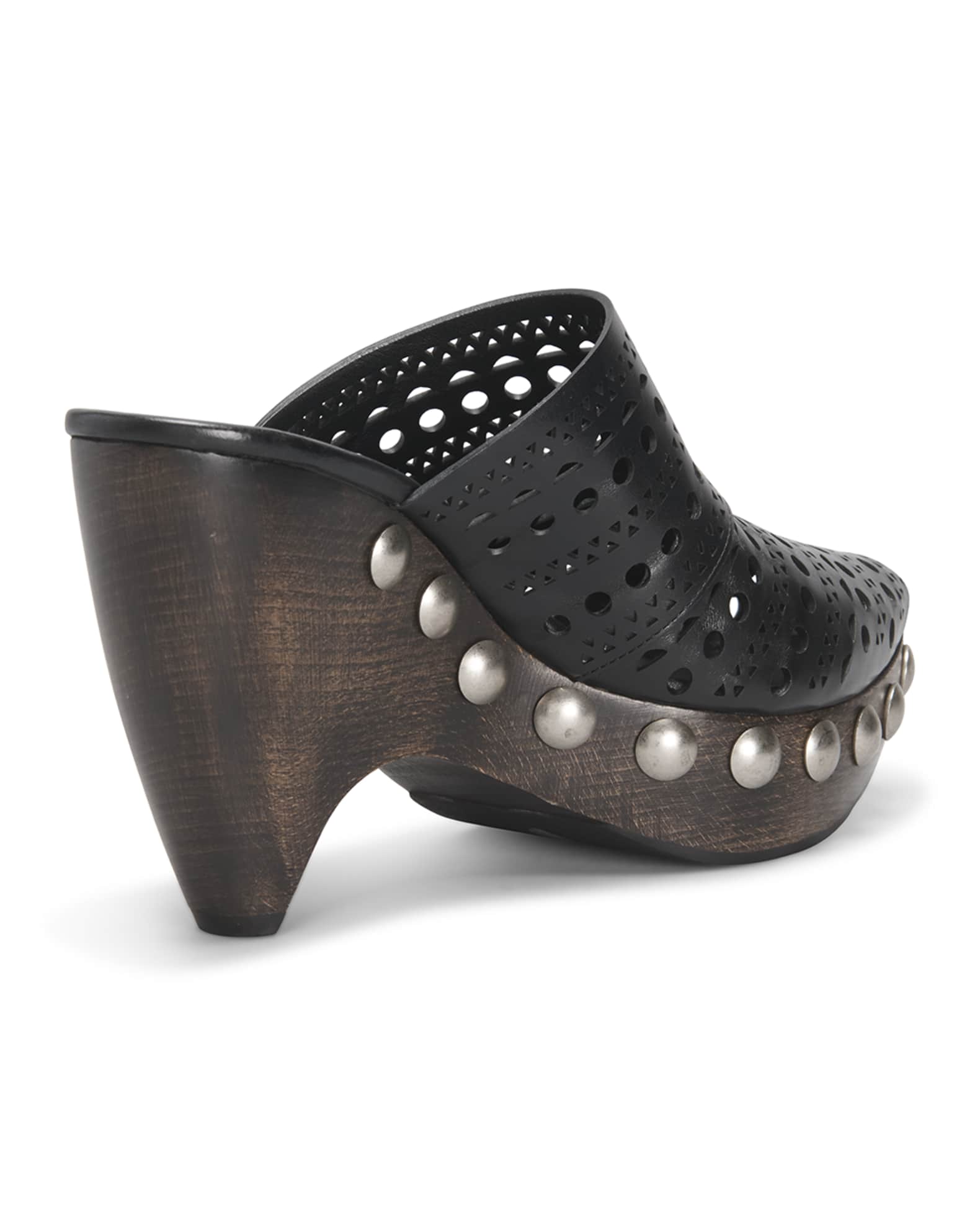 ALAIA Le Sabot Perforated Leather Mule Clogs | Neiman Marcus