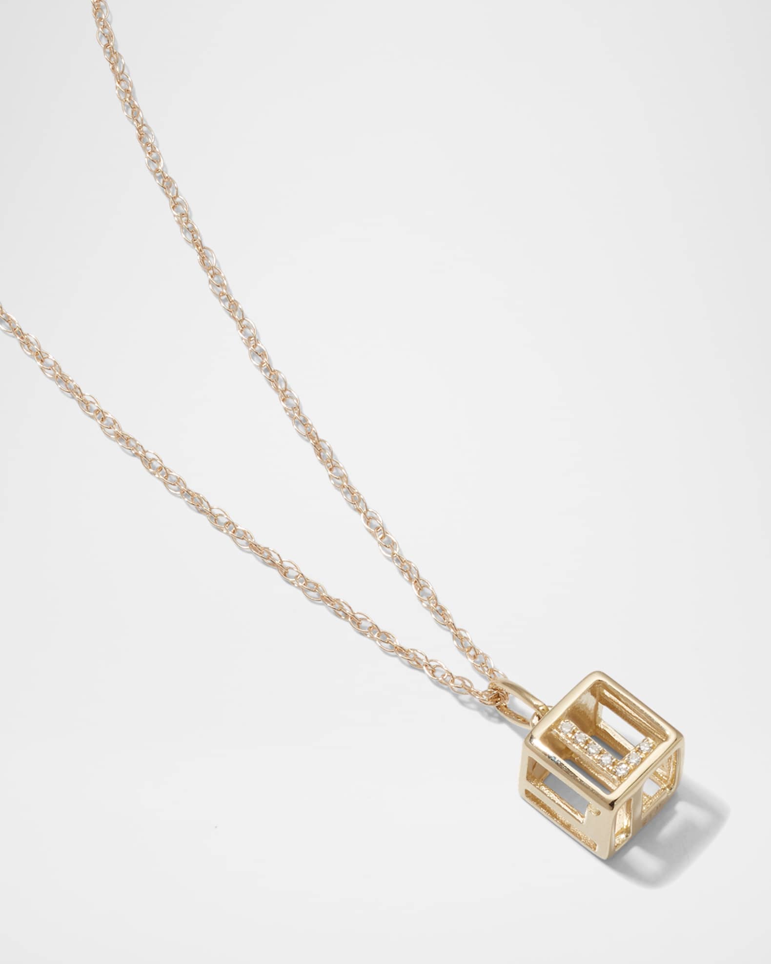 STONE AND STRAND Diamond Baby Block Necklace | Neiman Marcus