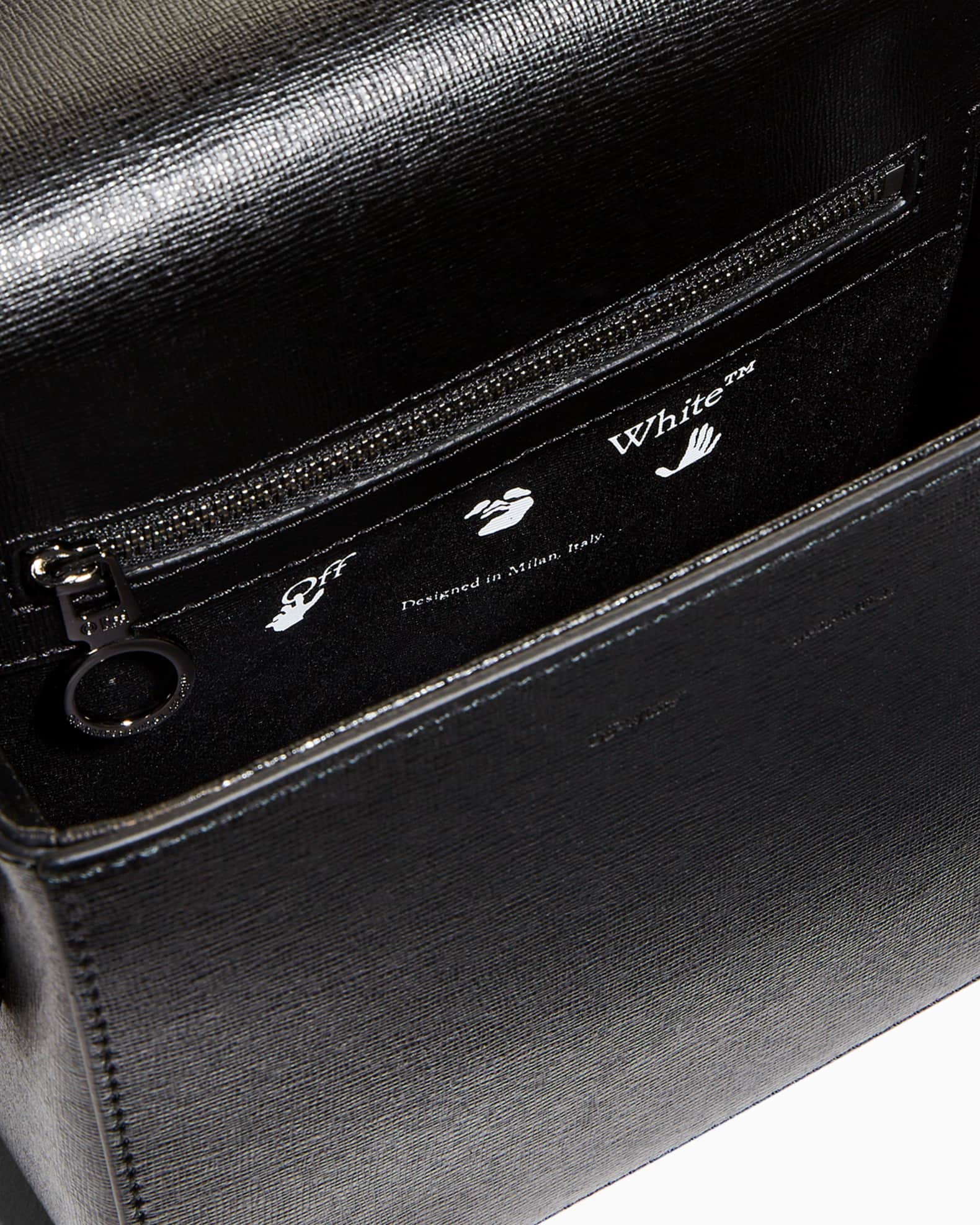 Off-White Binder Striped Flap Crossbody Bag | Neiman Marcus