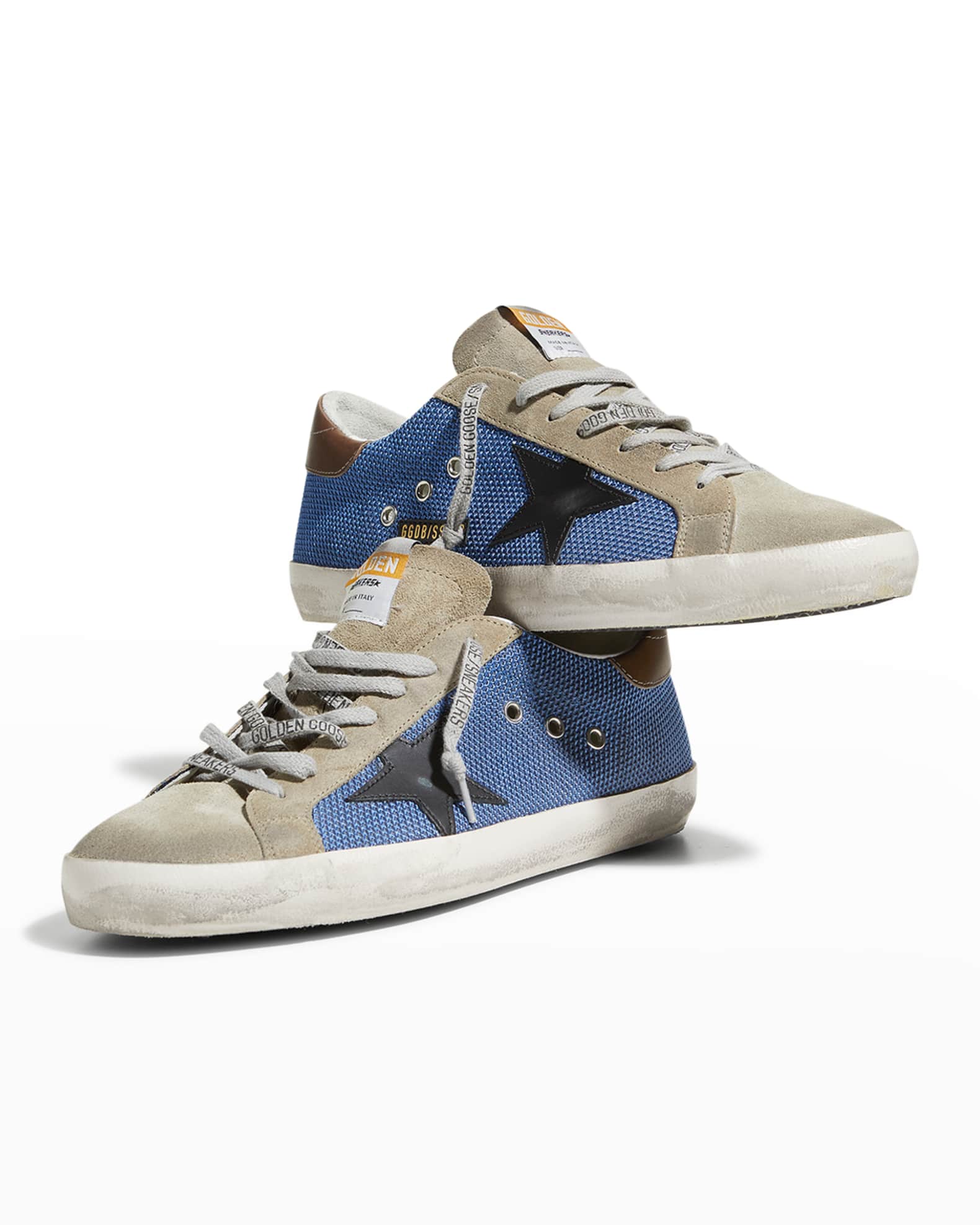 Golden Goose Men's Super Star Mesh Low-Top Sneakers | Neiman Marcus