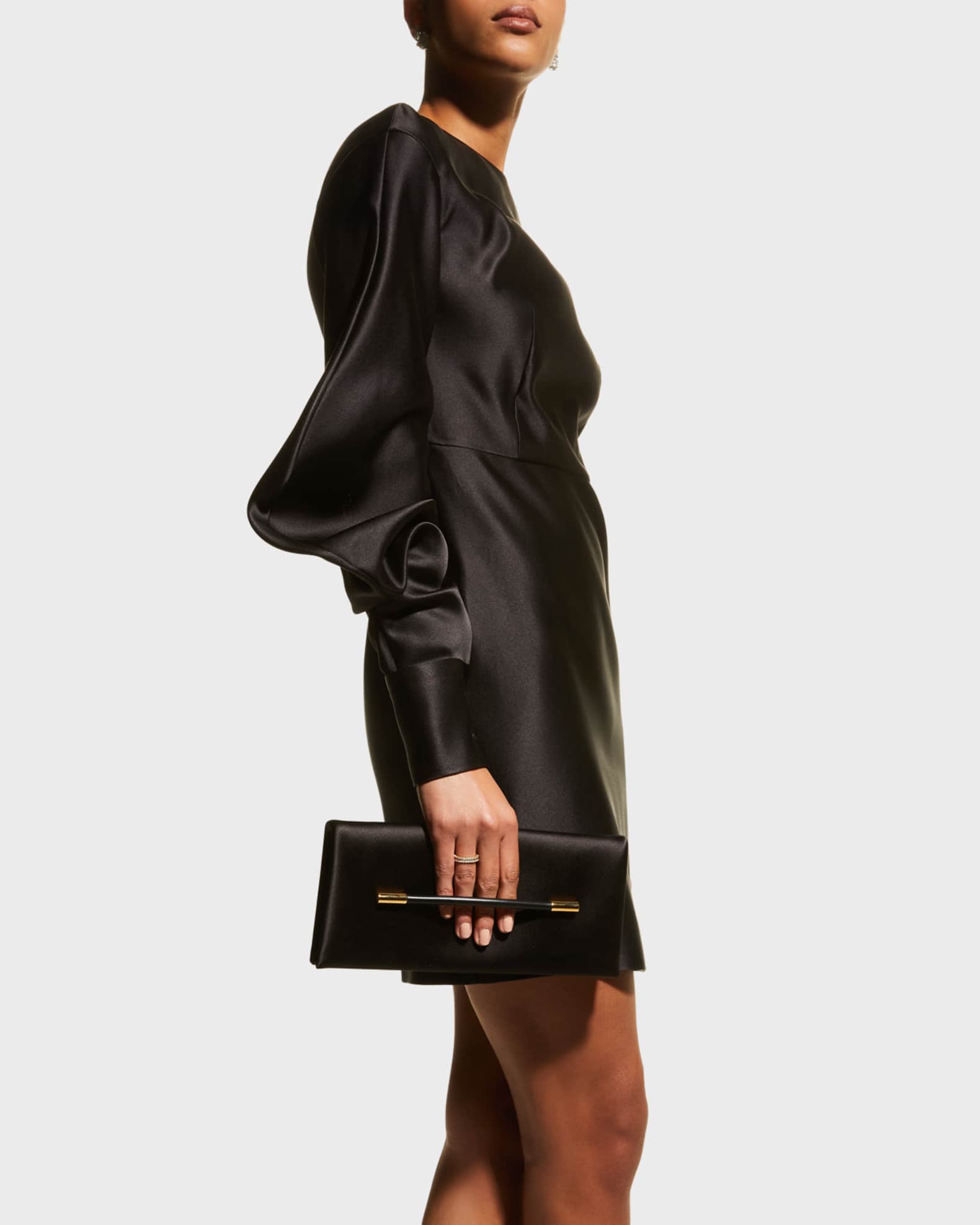TOM FORD Ava Satin Clutch Bag | Neiman Marcus