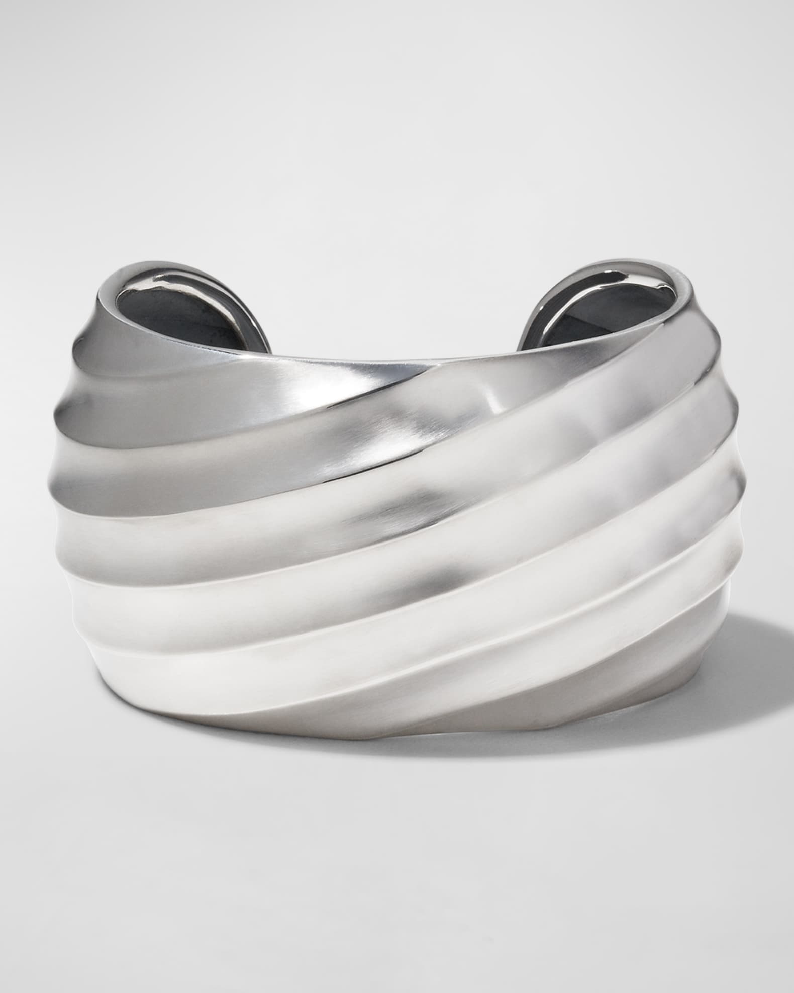 David Yurman Cable Edge Cuff Bracelet in Recycled Sterling Silver ...