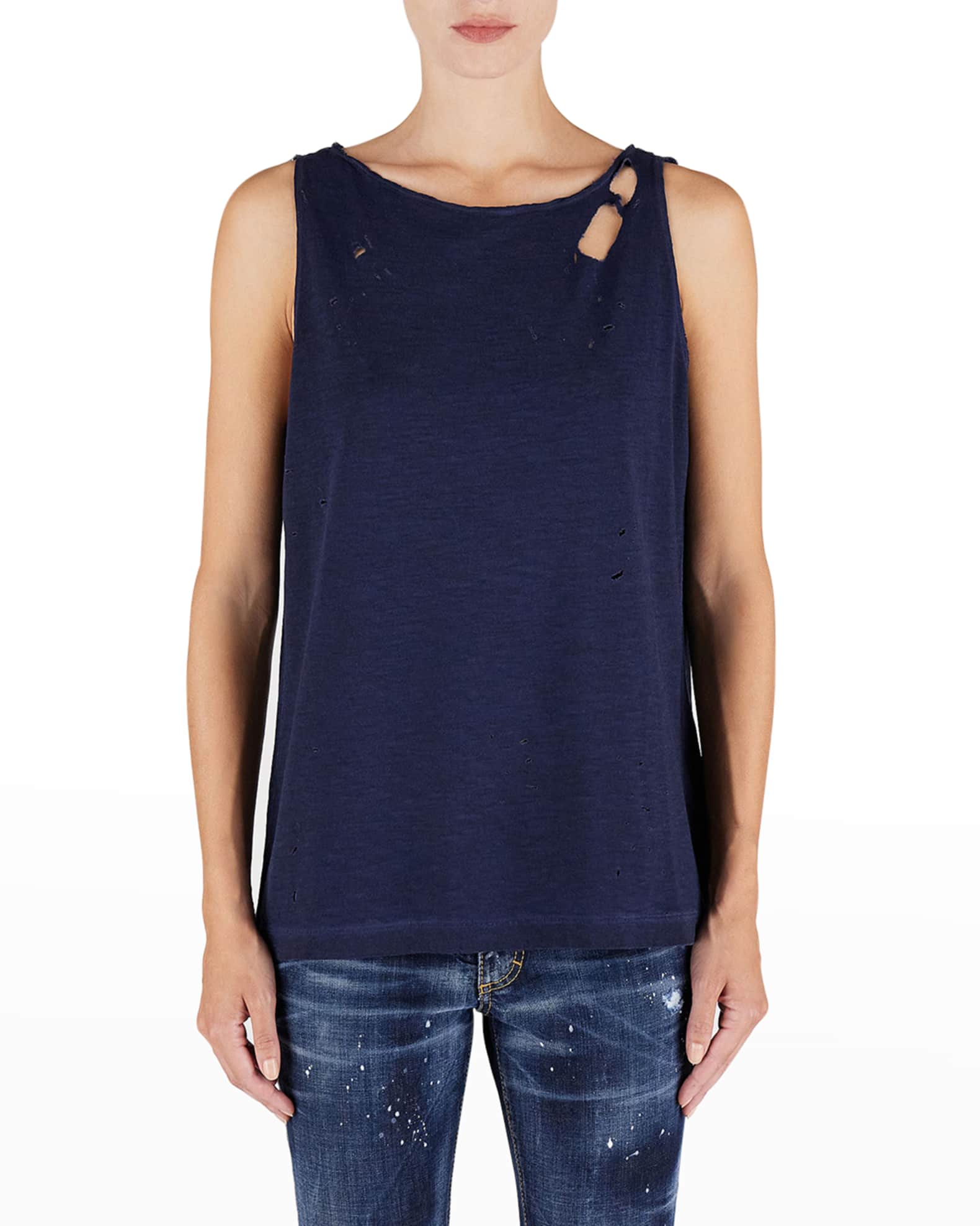 Dsquared2 Combo Destroy Tank Top | Neiman Marcus
