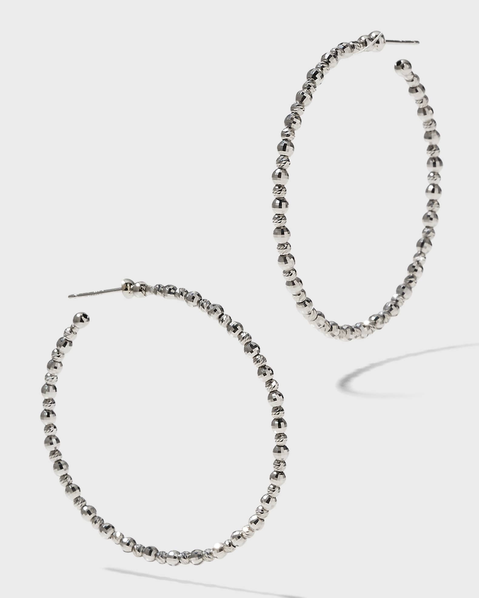 Platinum Born Platinum Hoop Earrings | Neiman Marcus