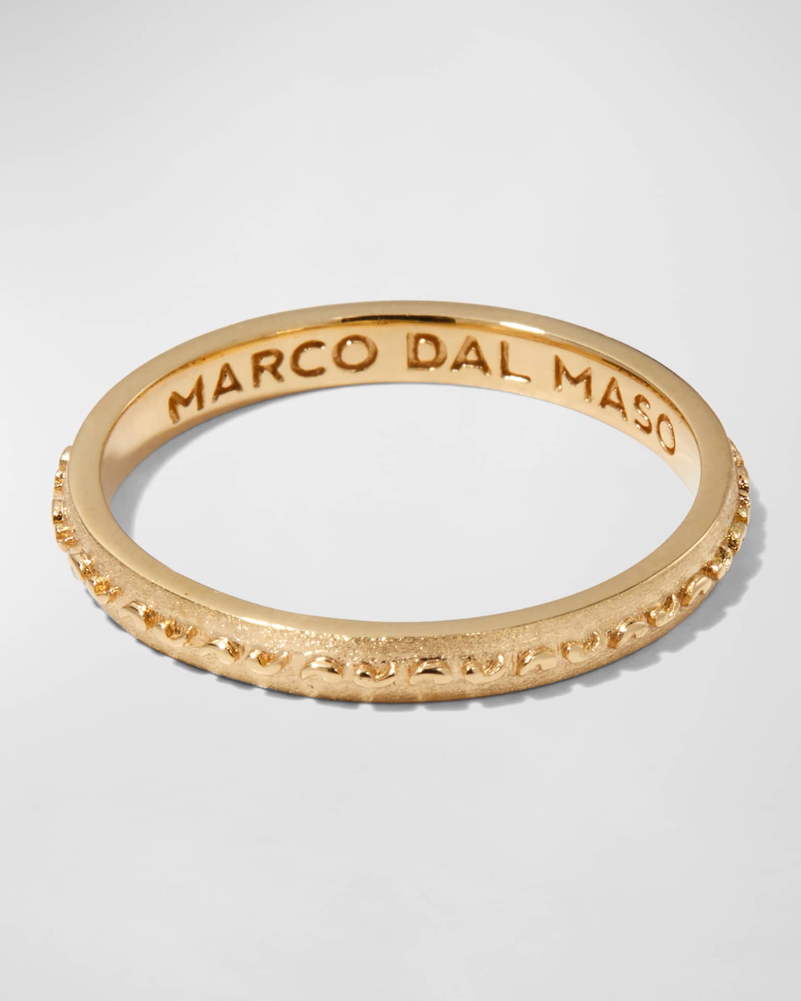Marco Dal Maso Men's Yellow Gold Icon Slim Eternity Band Ring | Neiman ...