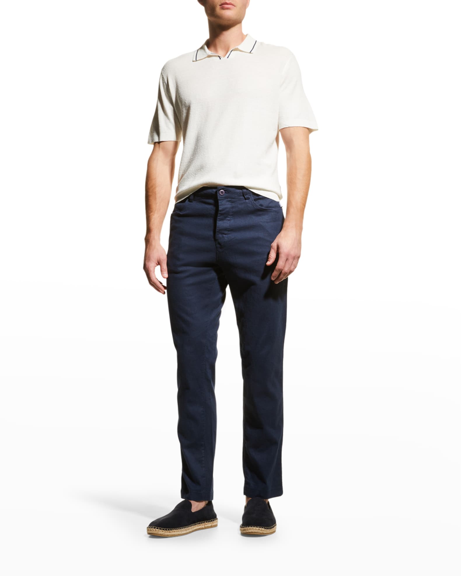Onia Men's Stretch Linen Traveler Pants | Neiman Marcus