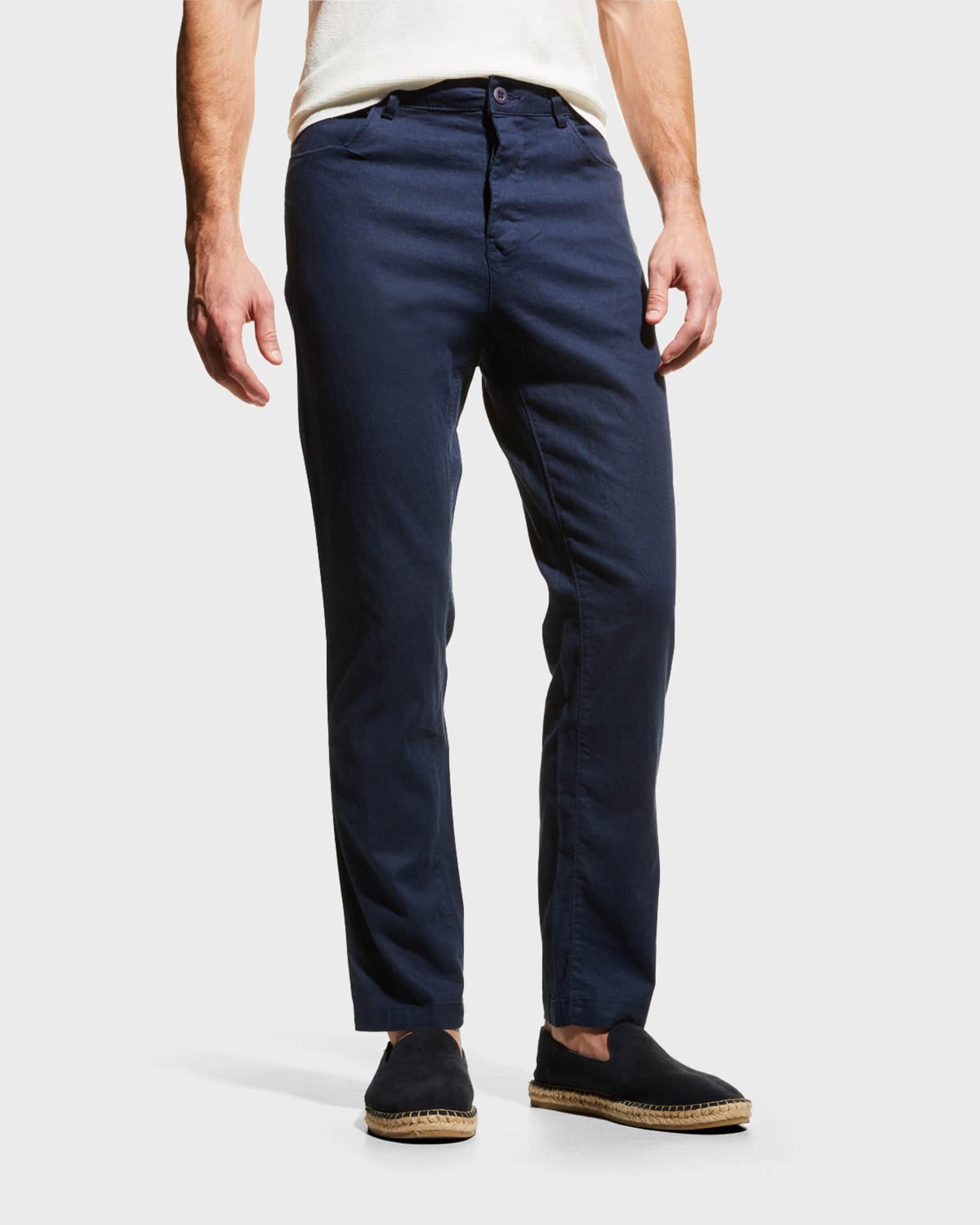 Onia Men's Stretch Linen Traveler Pants | Neiman Marcus