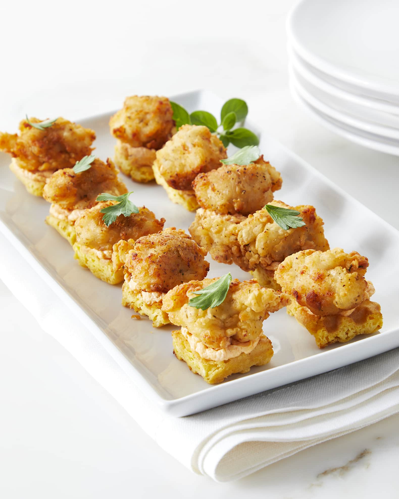 The Cajun Turkey Co Chicken & Waffle Stack with Chipotle Aioli | Neiman ...