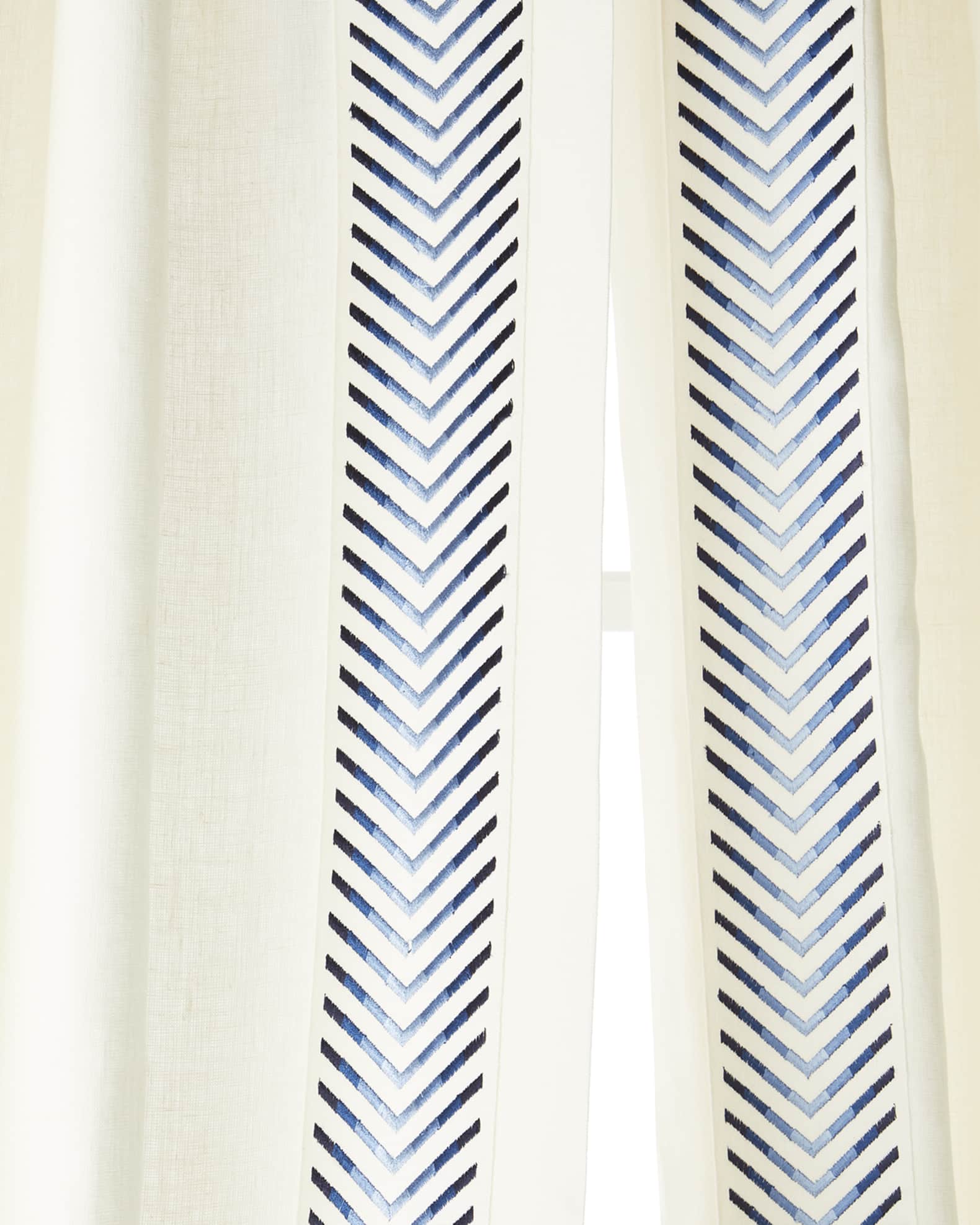 Home Silks Rio Navy Curtains, 96"L | Neiman Marcus