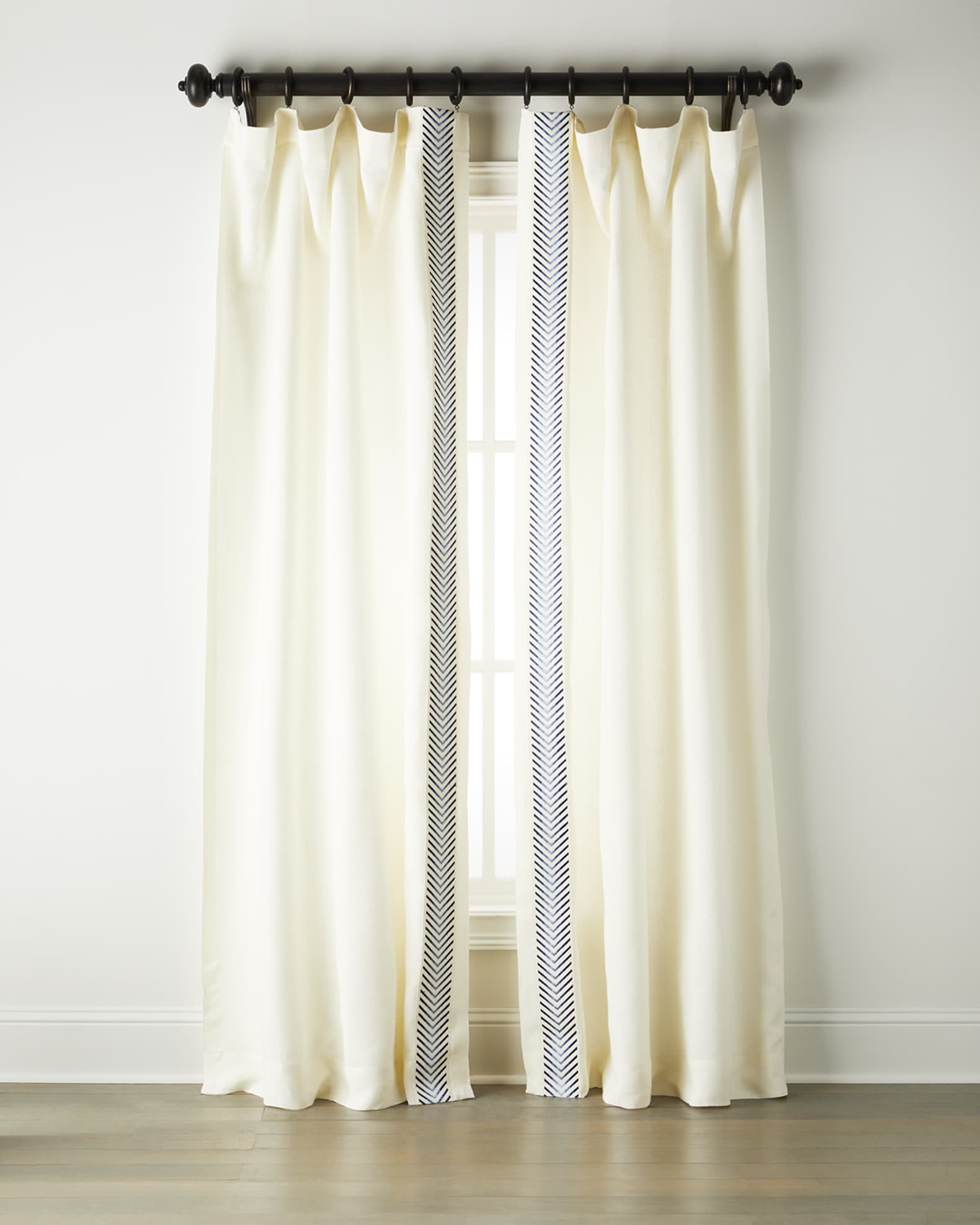 Home Silks Rio Navy Curtains, 96"L | Neiman Marcus