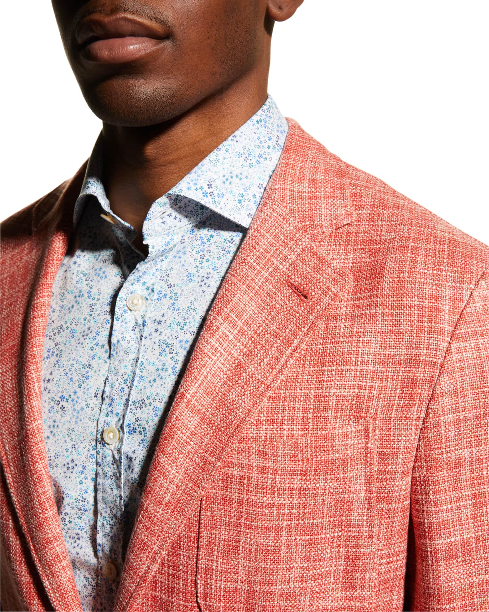 Canali Men's Melange Wool-Blend Sport Jacket | Neiman Marcus