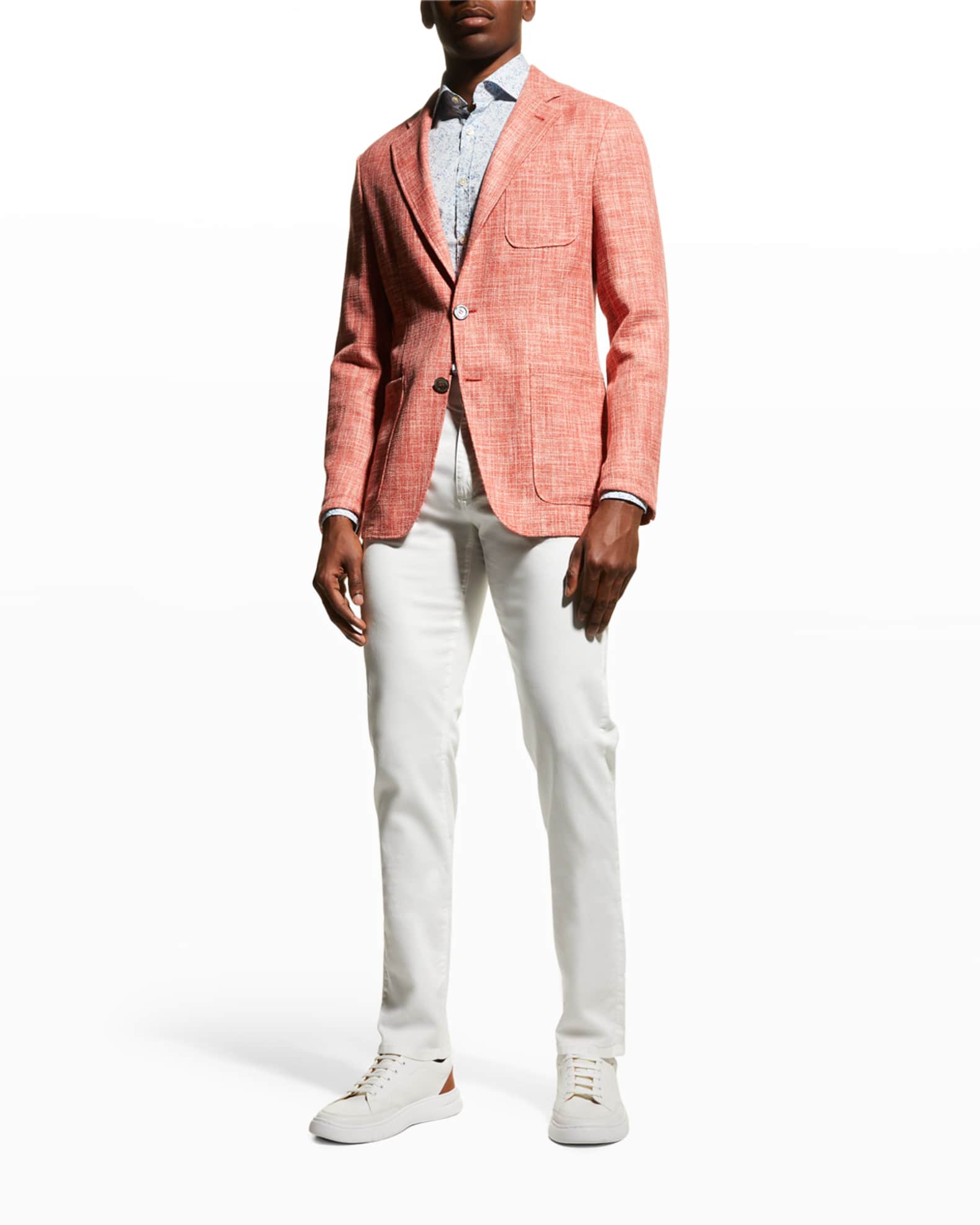Canali Men's Melange Wool-Blend Sport Jacket | Neiman Marcus