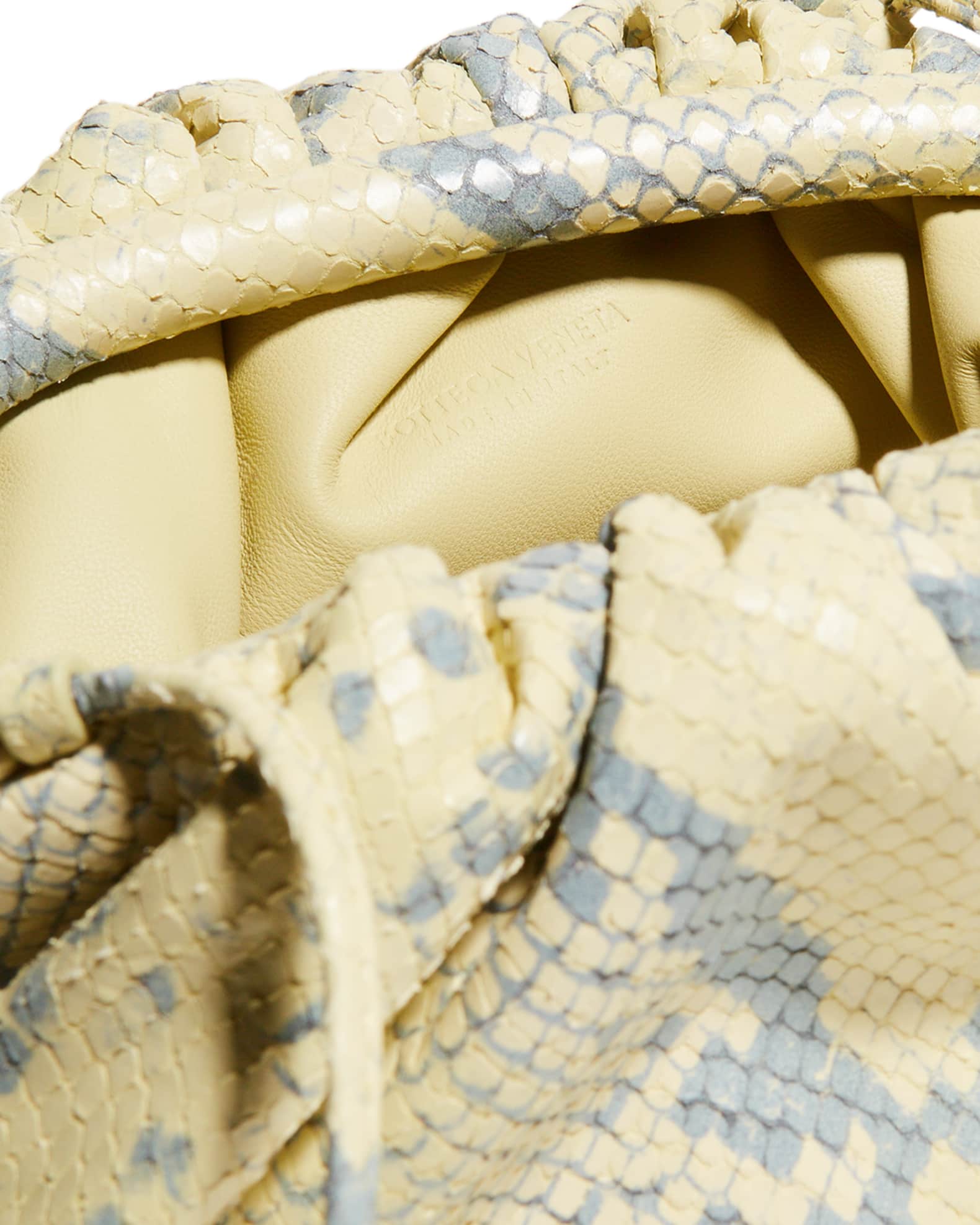 Bottega Veneta Mini Python-Print Pouch Crossbody Bag | Neiman Marcus