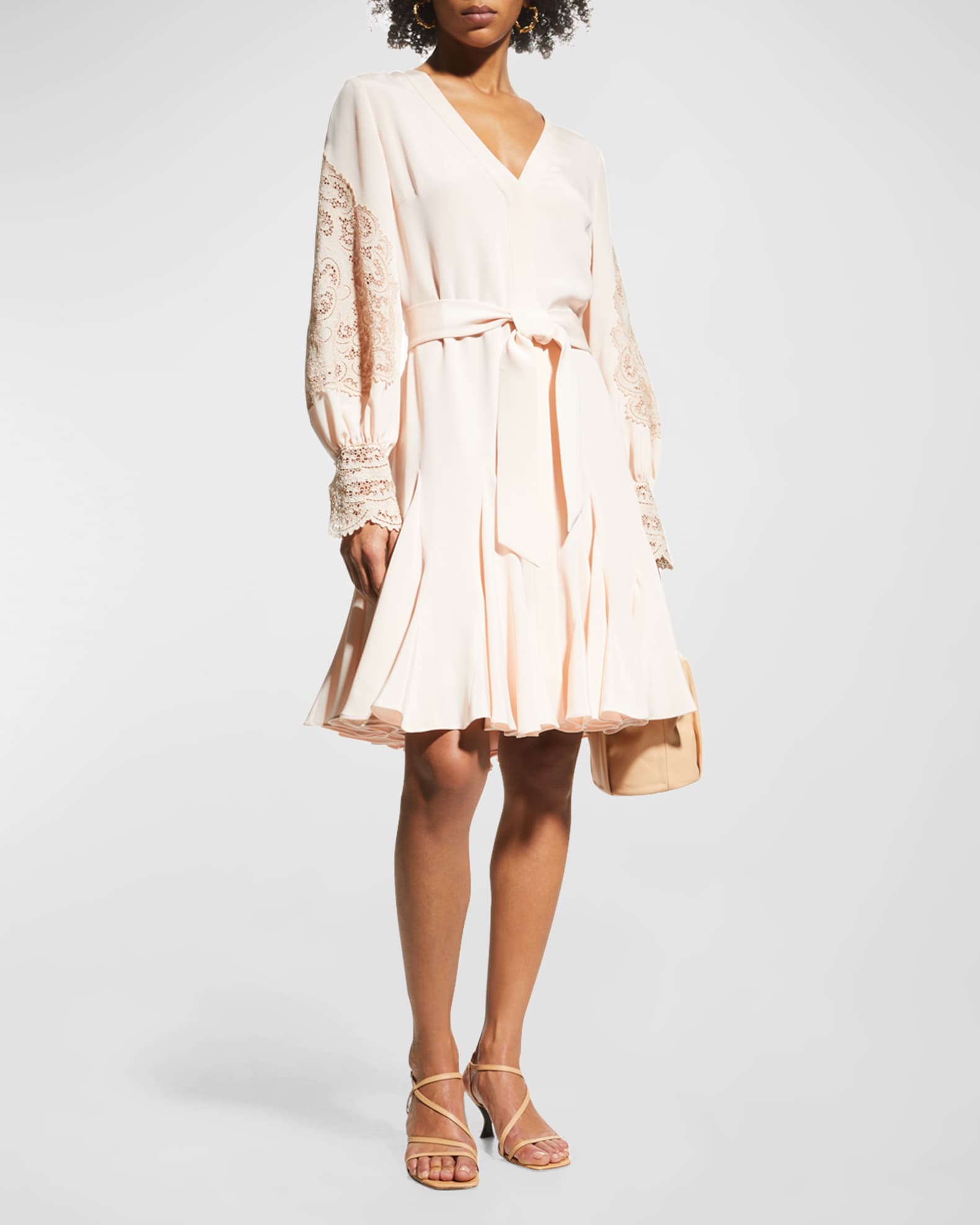 Kobi Halperin Adrienne Lace Long-Sleeve Dress | Neiman Marcus