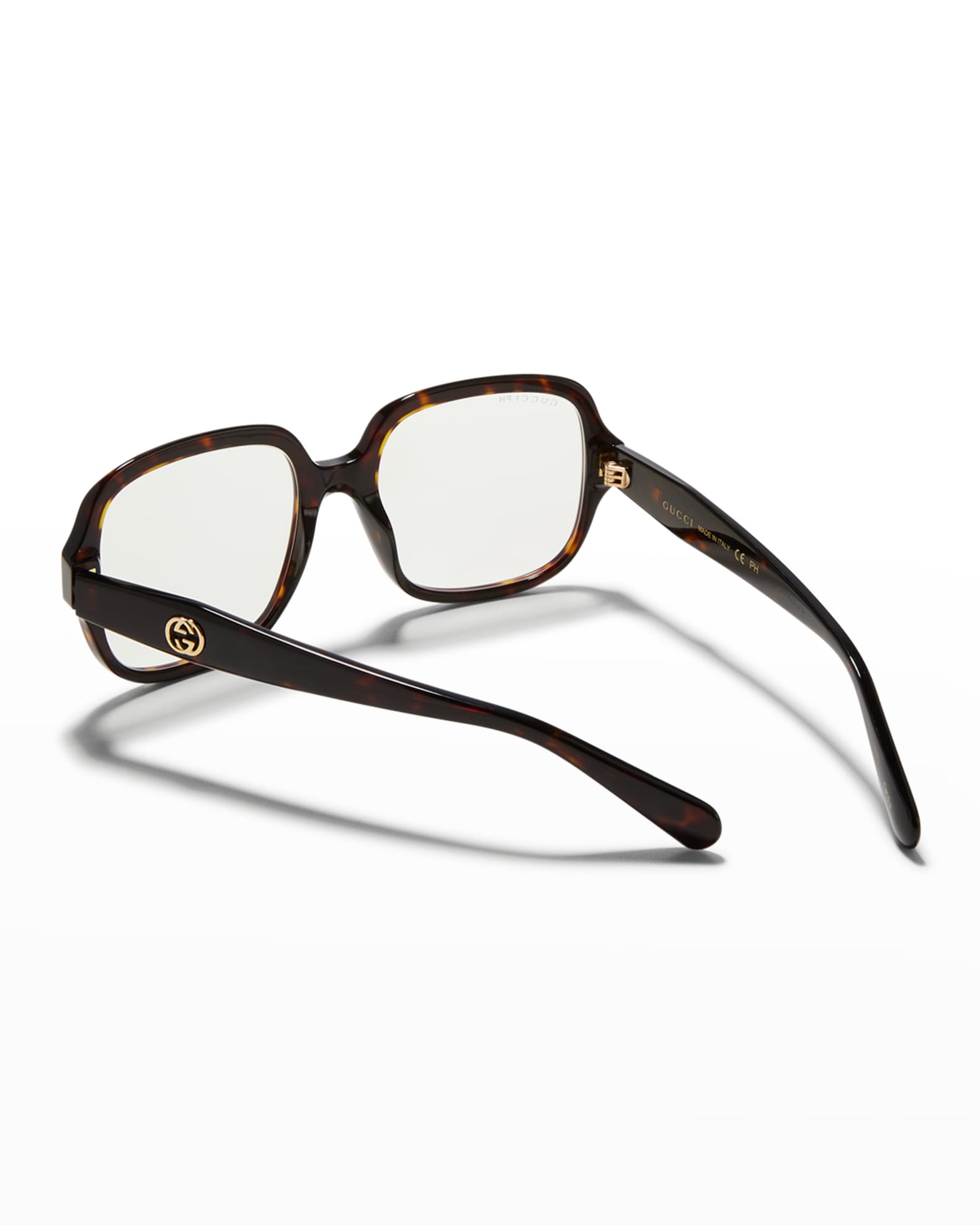 Gucci Photochromic Oversized Rectangle Acetate Sunglasses | Neiman Marcus