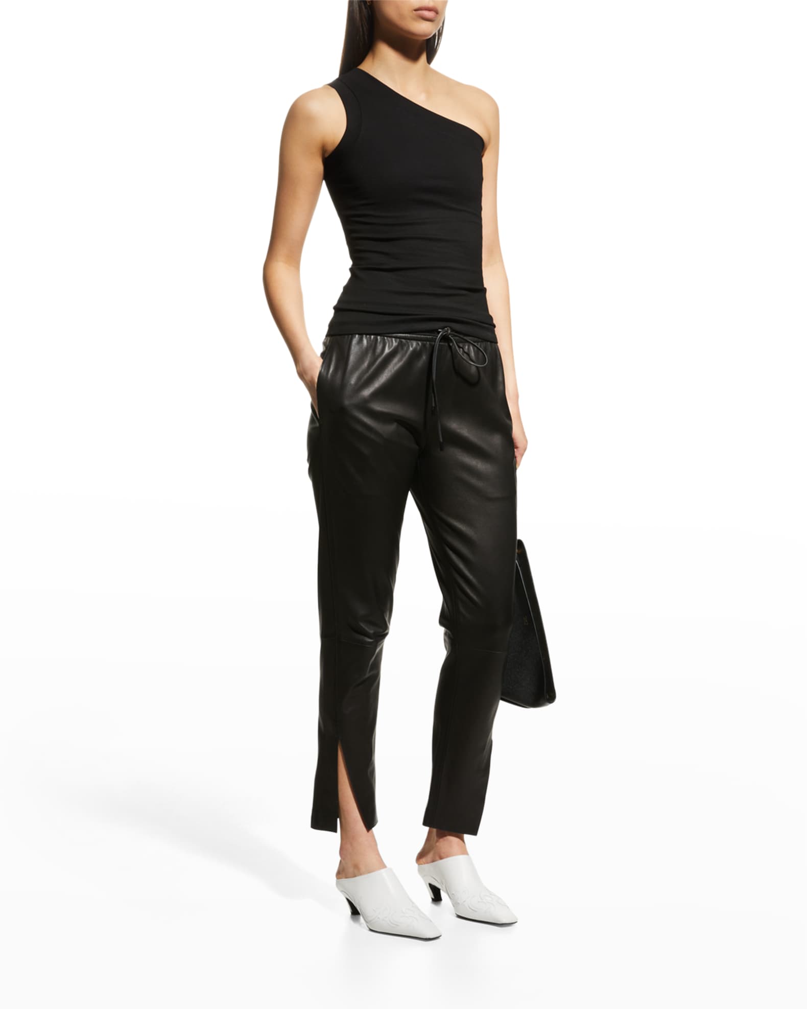 Rosetta Getty One-Shoulder Tank Top | Neiman Marcus