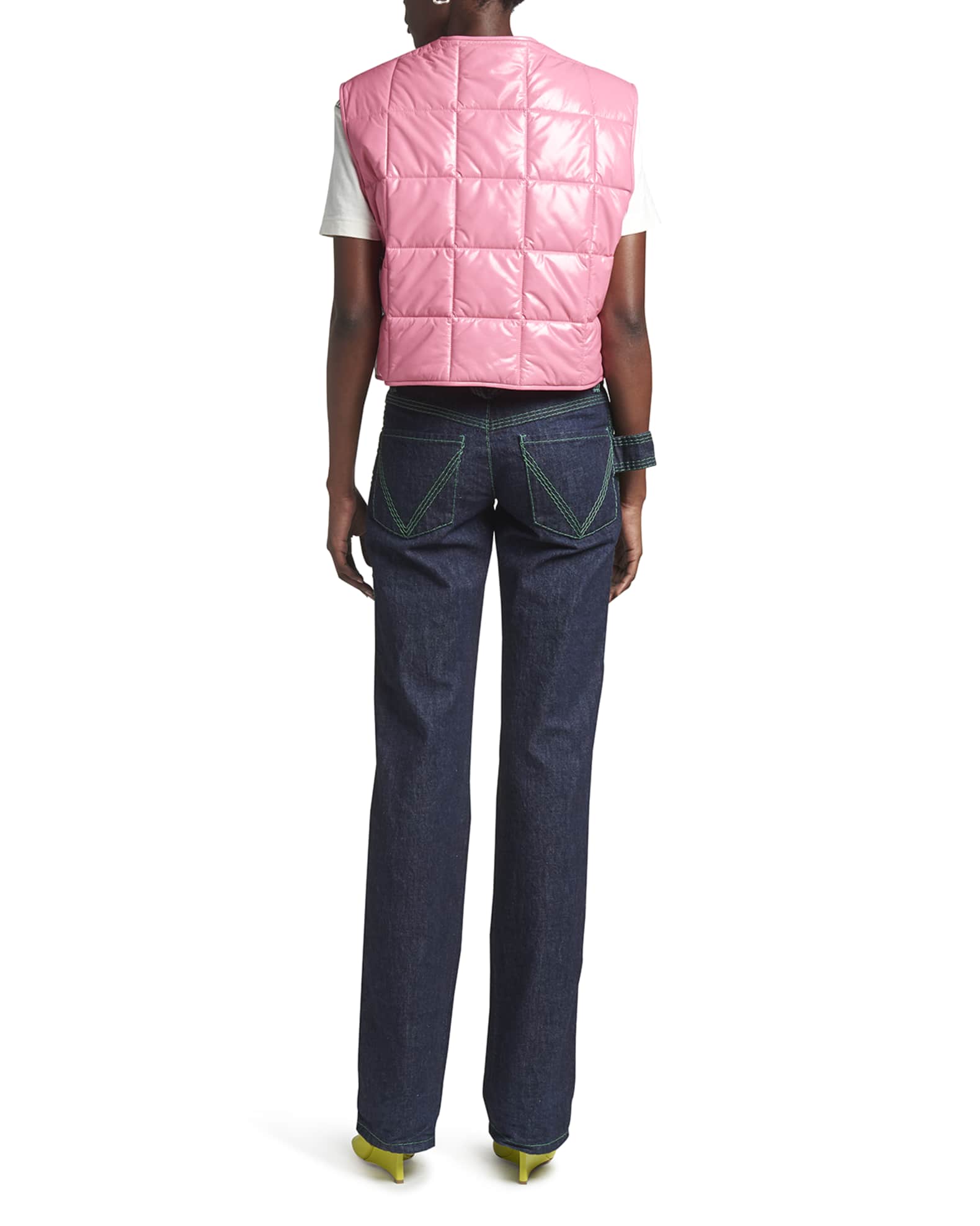 Bottega Veneta Cropped Leather Vest | Neiman Marcus