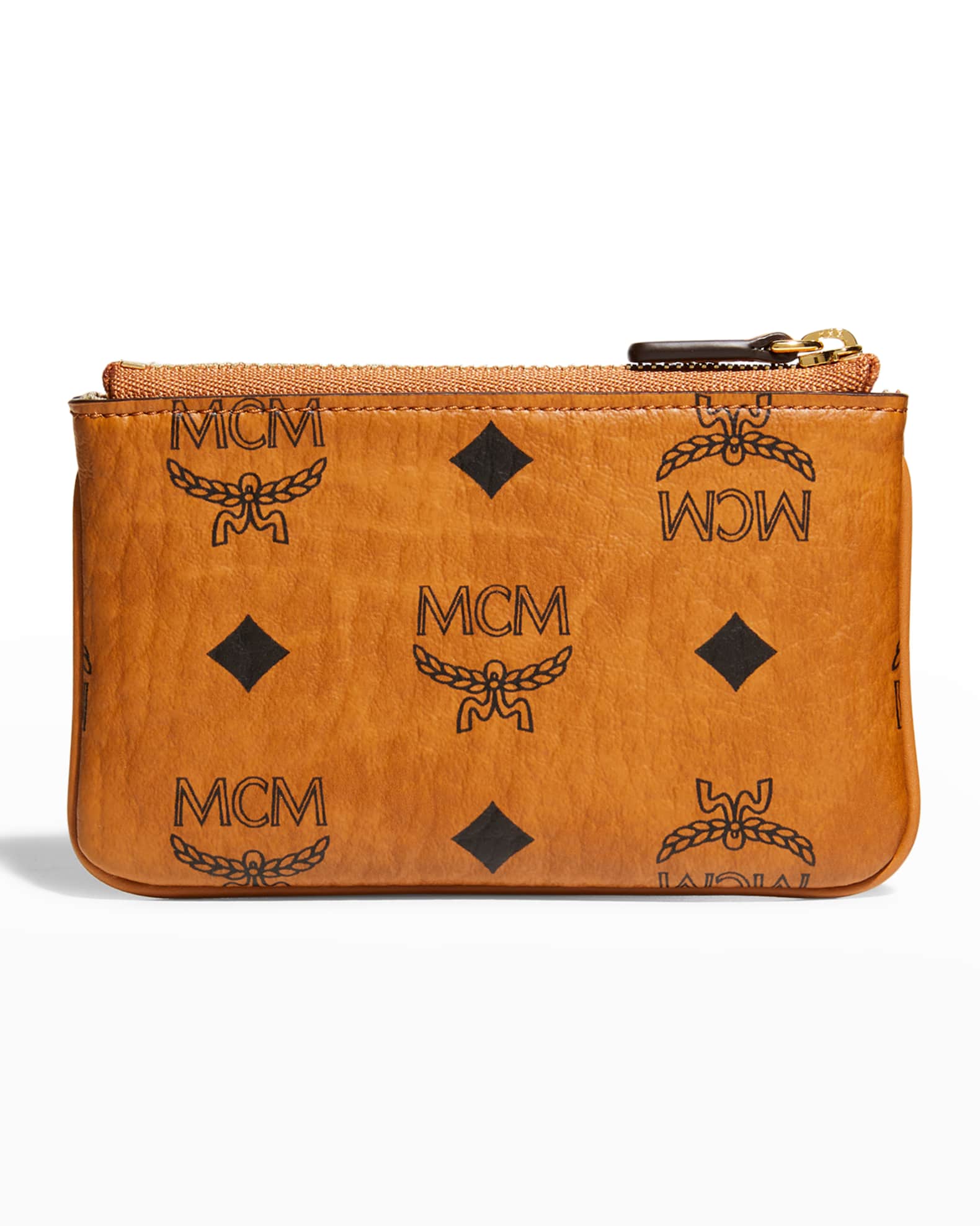 MCM Visetos Original Zip Wallet | Neiman Marcus