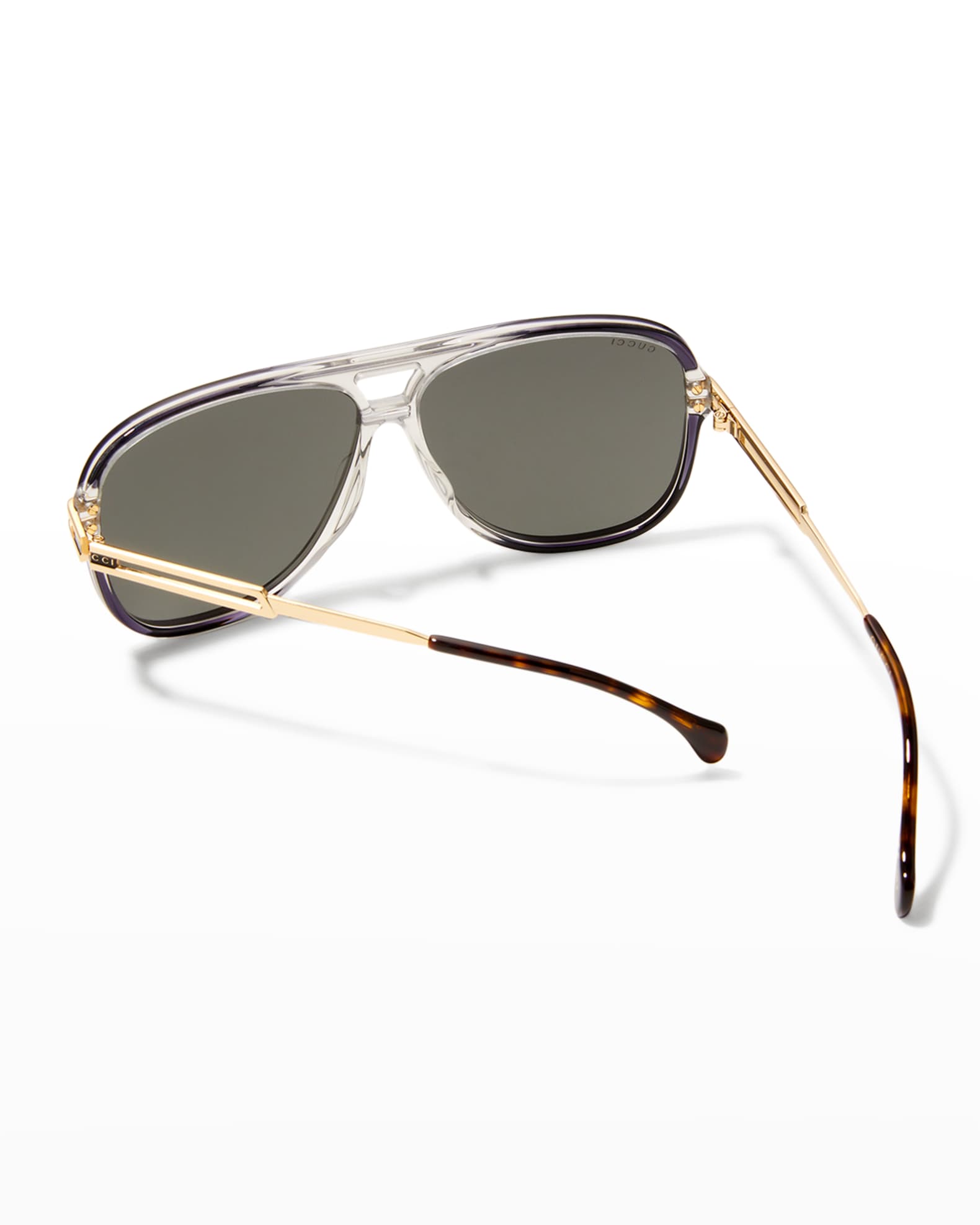 Gucci Men's Acetate Aviator Sunglasses | Neiman Marcus