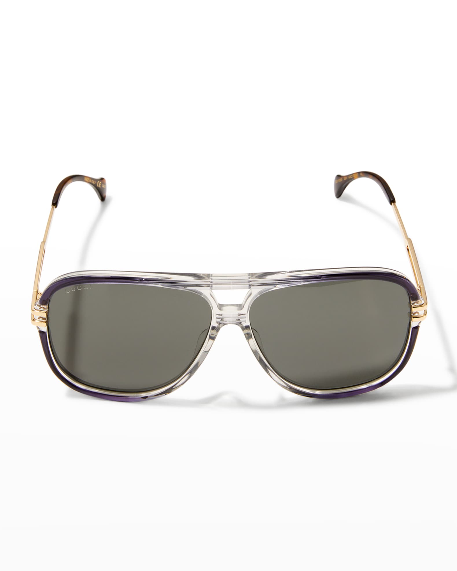 Gucci Men's Acetate Aviator Sunglasses | Neiman Marcus