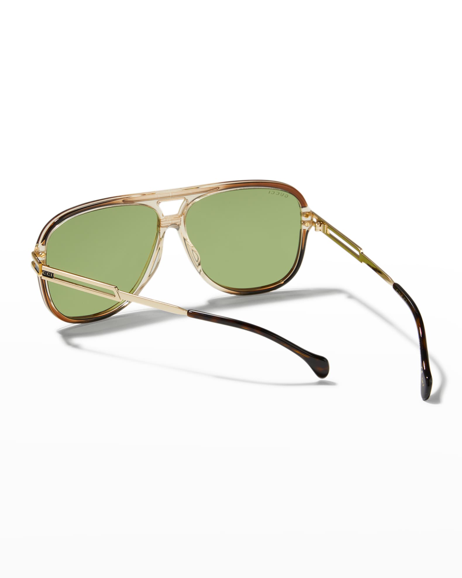 Gucci Men's Acetate Aviator Sunglasses | Neiman Marcus
