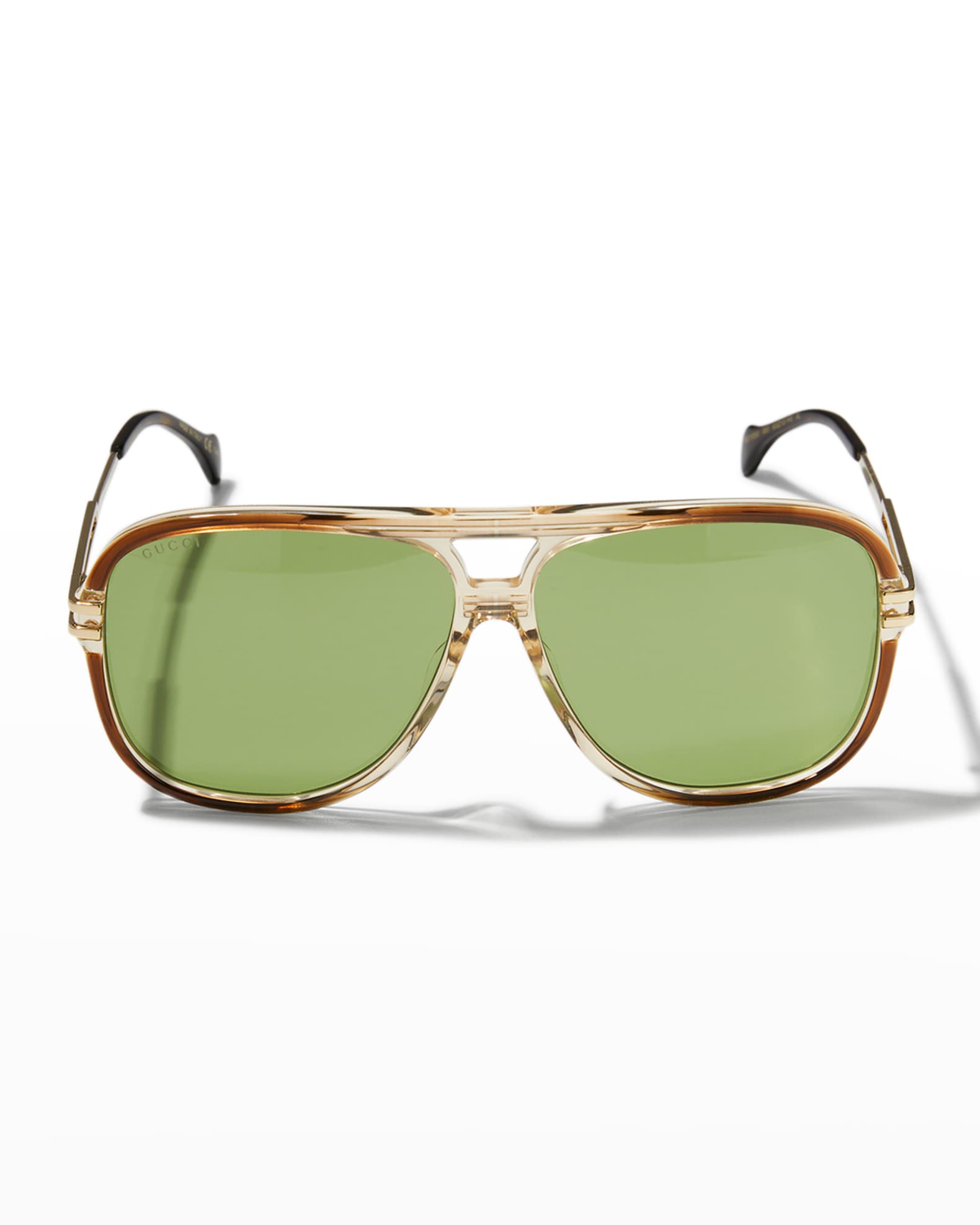 Gucci Men's Acetate Aviator Sunglasses | Neiman Marcus